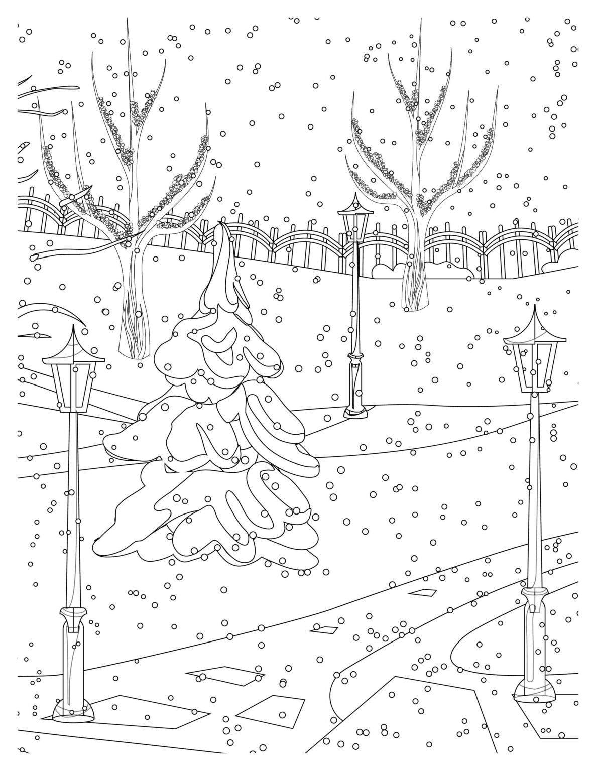"Free Snow Coloring Pages for Kids | Printable Winter Fun"