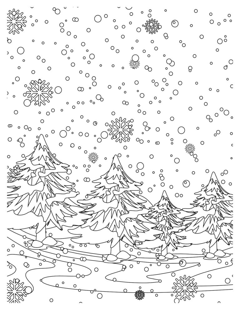 "Free Snow Coloring Pages for Kids | Printable Winter Fun"