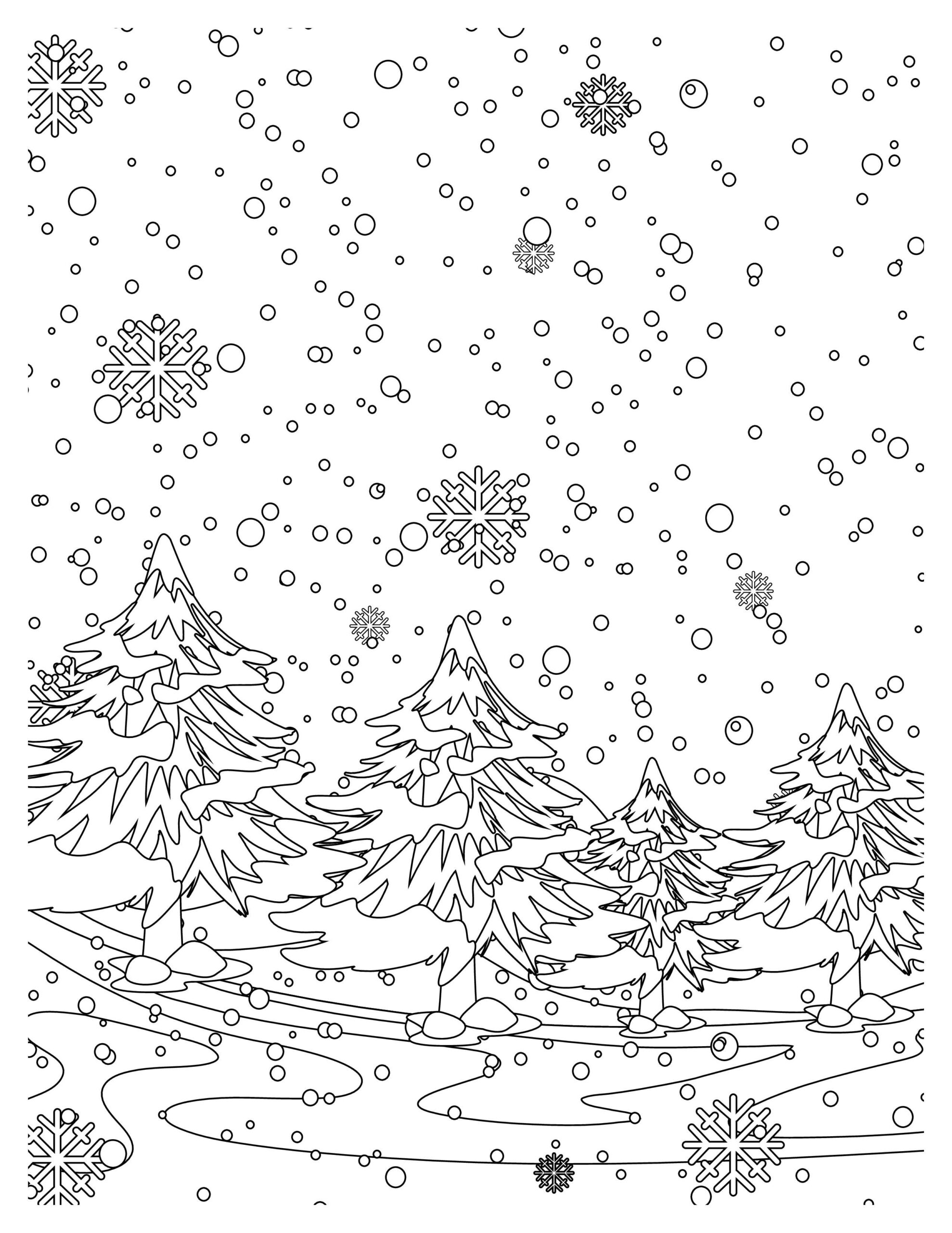 "Free Snow Coloring Pages for Kids | Printable Winter Fun"