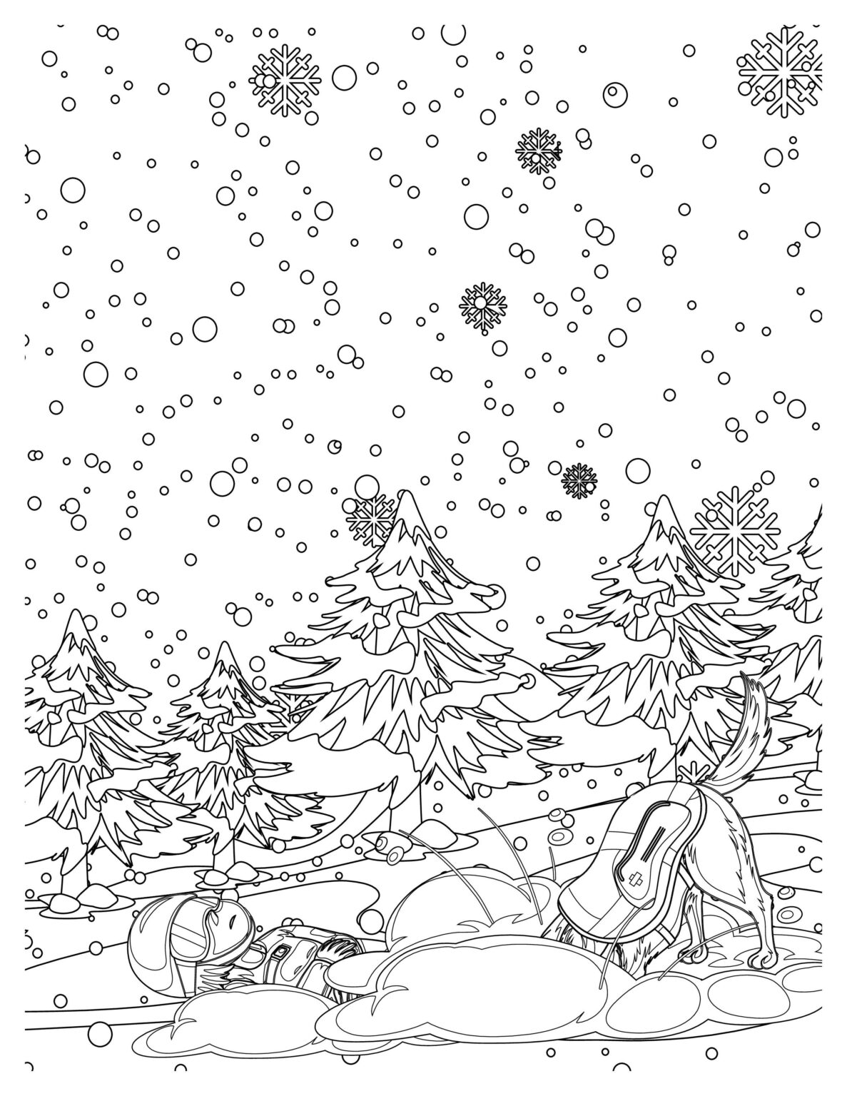 "Free Snow Coloring Pages for Kids | Printable Winter Fun"