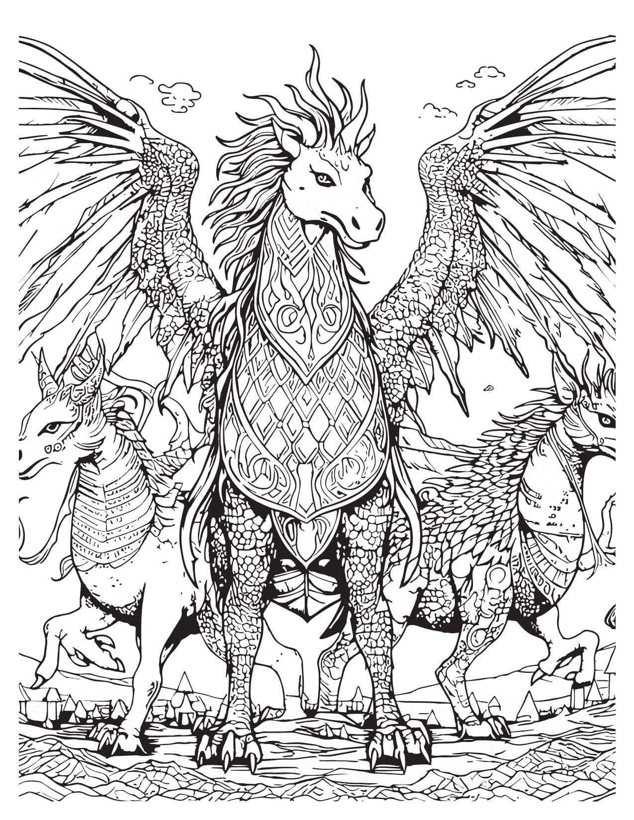 Fairytale Creatures Coloring Pages for All Ages