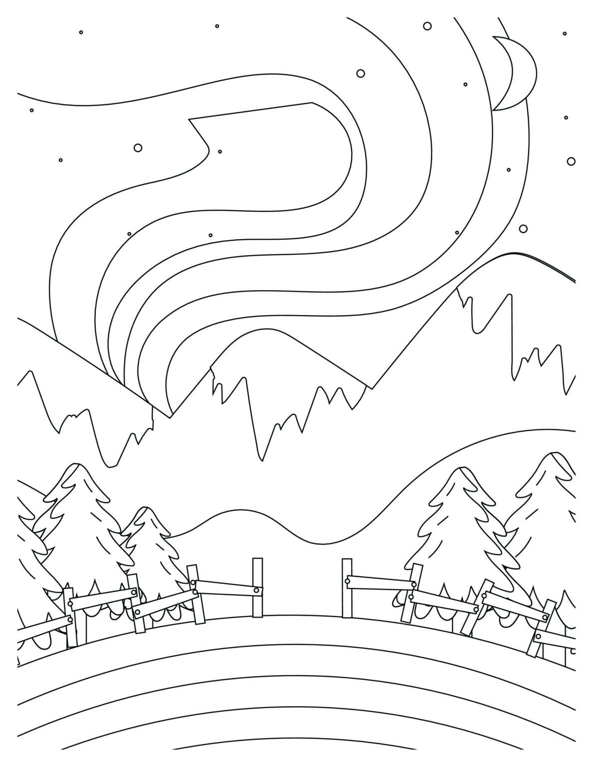 "Aurora Borealis Coloring Pages | Explore Nature's Beauty"