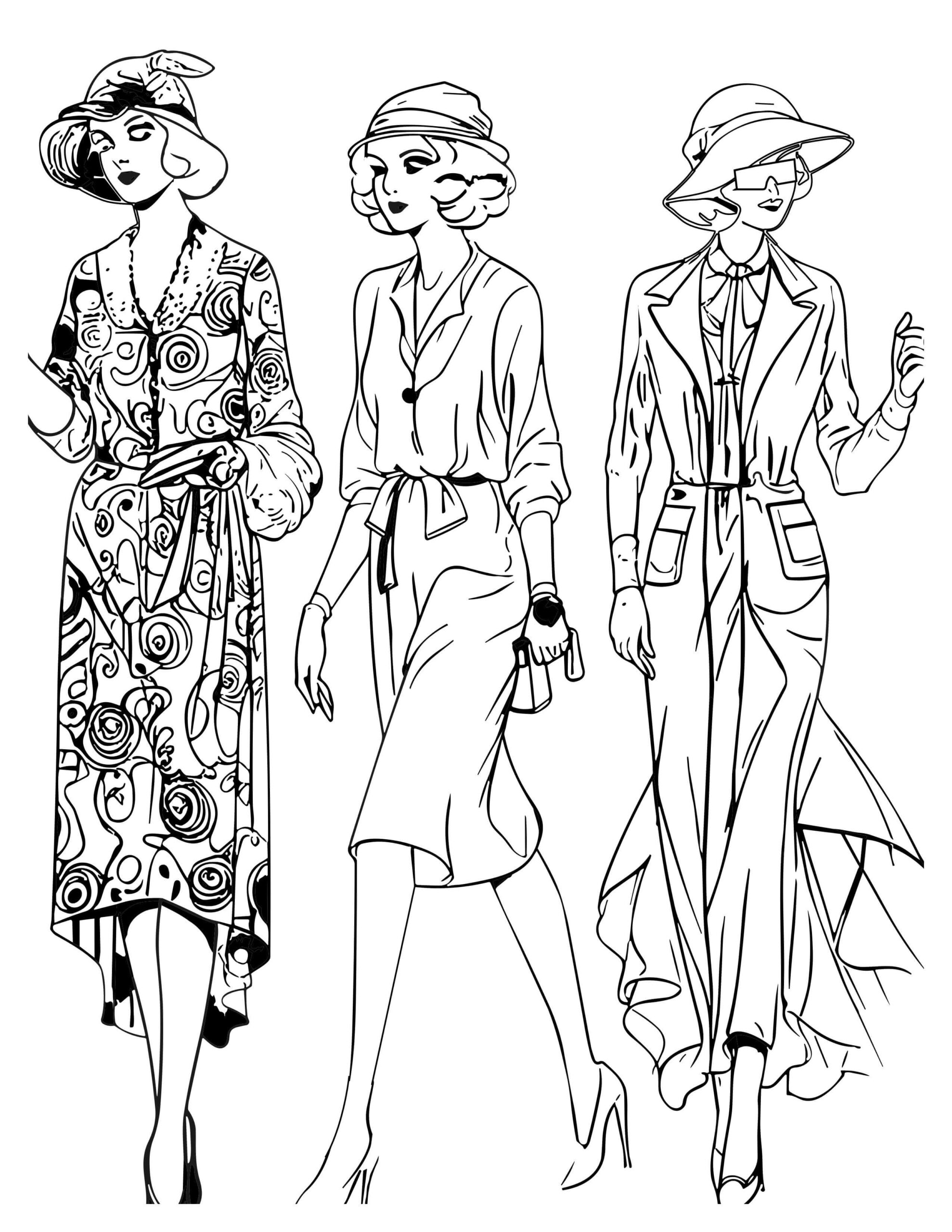 Fashion Frenzy Coloring Pages for All Ages | Express Your Style