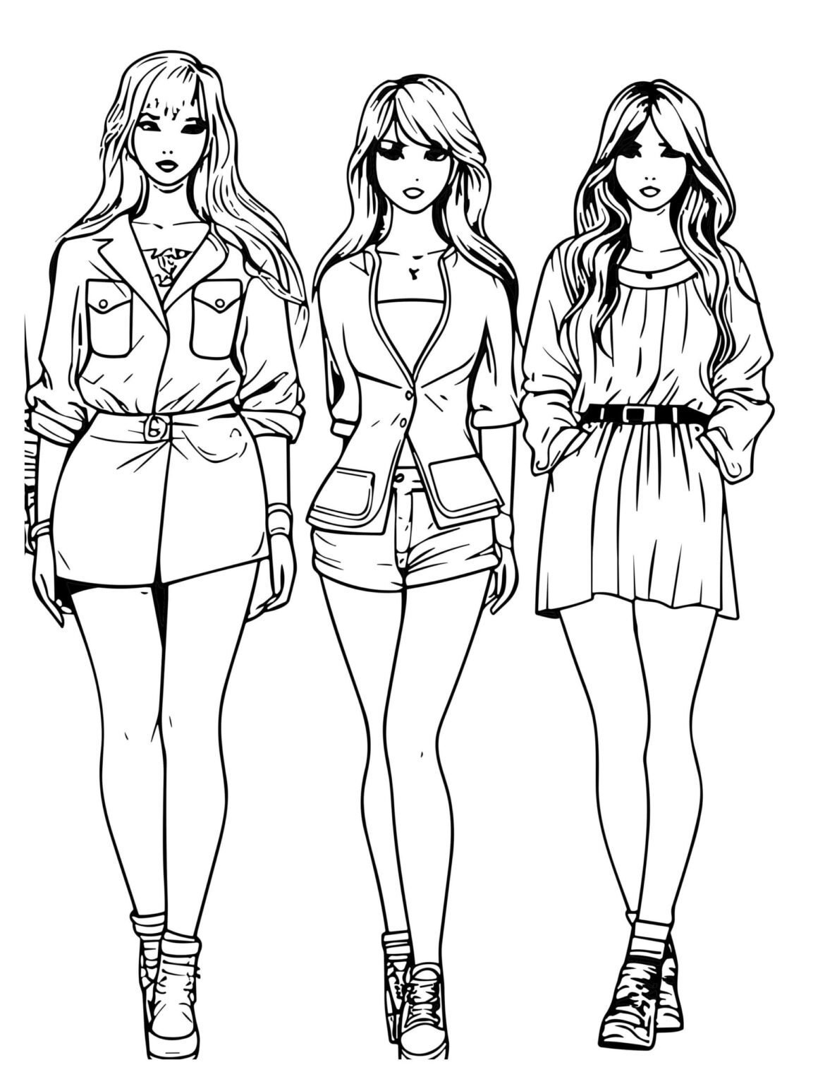 Fashion Frenzy Coloring Pages for All Ages | Express Your Style