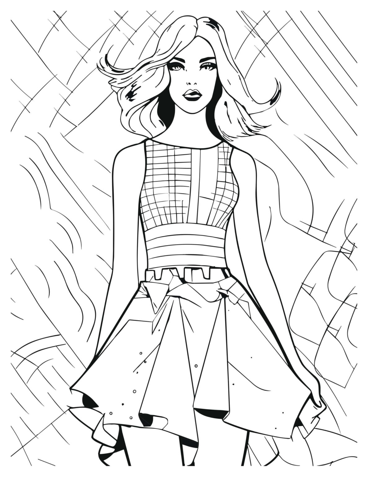 Fashion Frenzy Coloring Pages for All Ages | Express Your Style