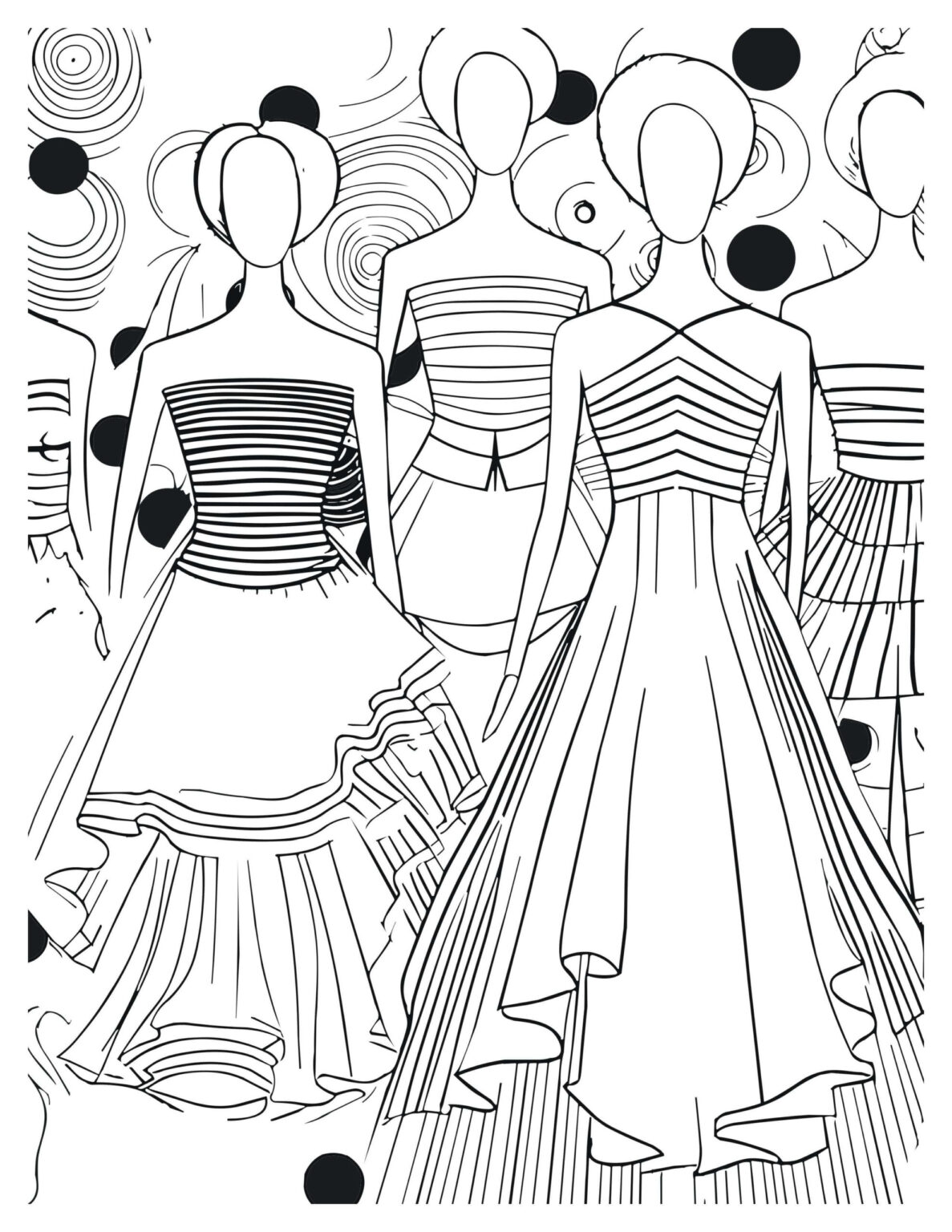Fashion Frenzy Coloring Pages for All Ages | Express Your Style