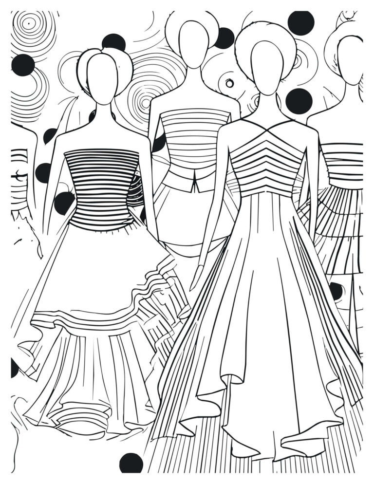 Fashion Frenzy Coloring Pages for All Ages | Express Your Style