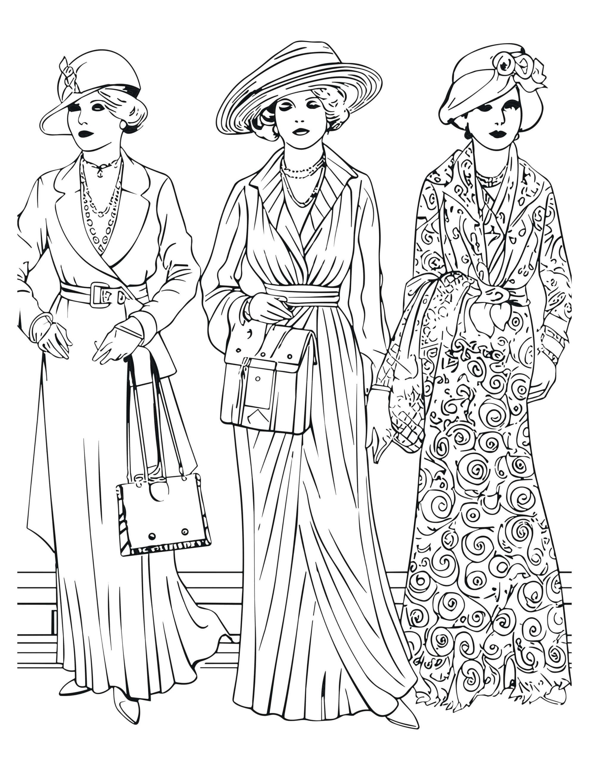 Fashion Frenzy Coloring Pages for All Ages | Express Your Style