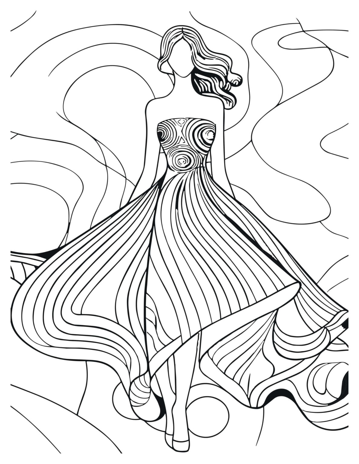 Fashion Frenzy Coloring Pages for All Ages | Express Your Style