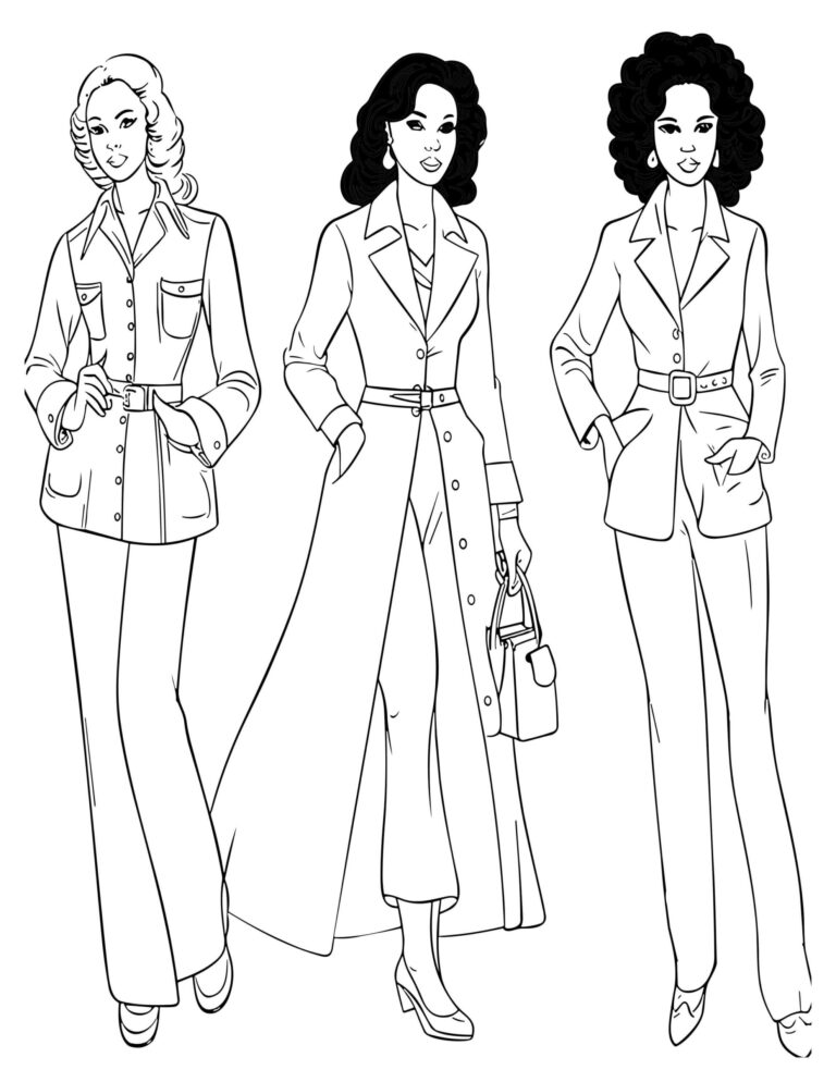 Fashion Frenzy Coloring Pages for All Ages | Express Your Style