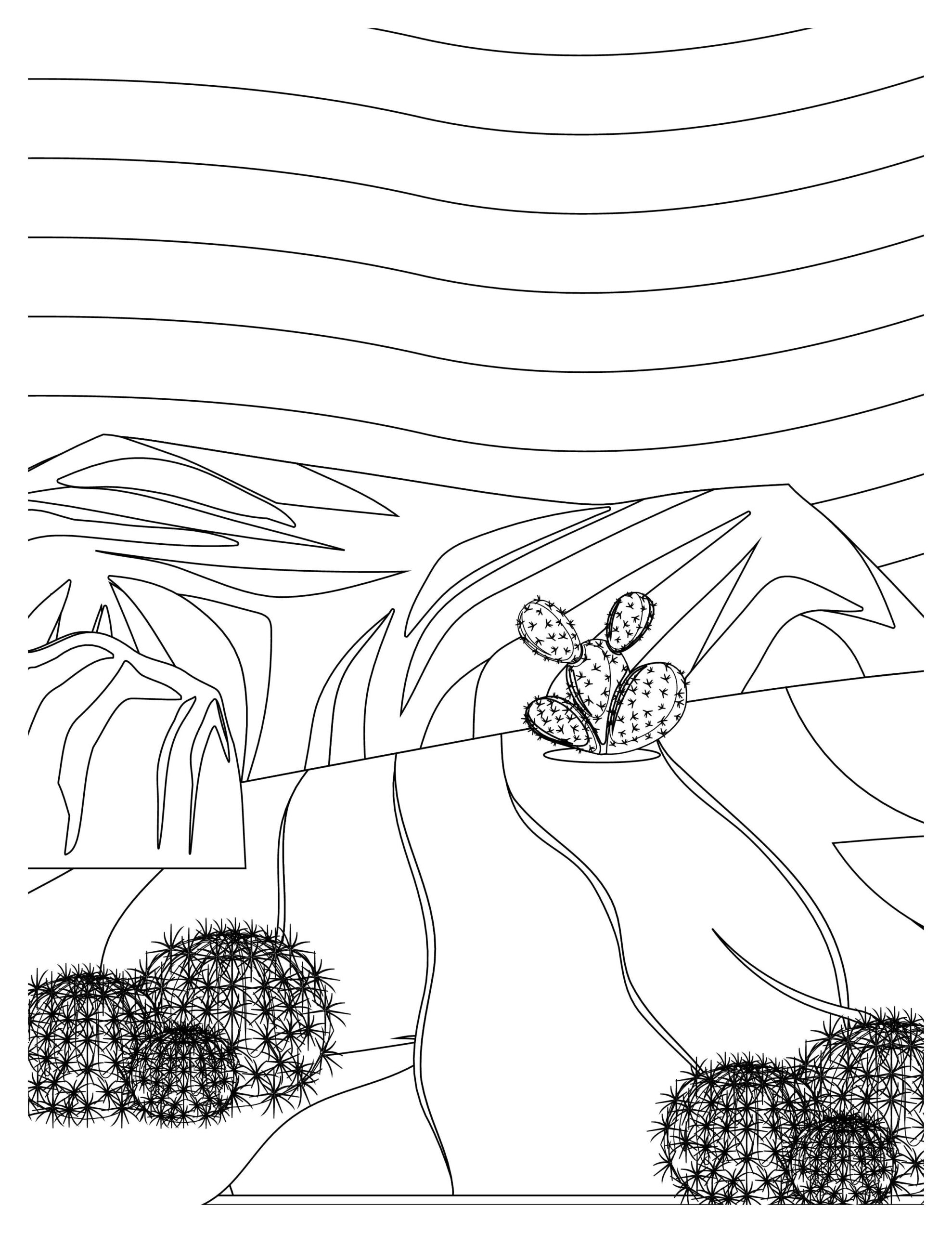 Cactus Oasis Coloring Pages: Desert-Inspired Fun!