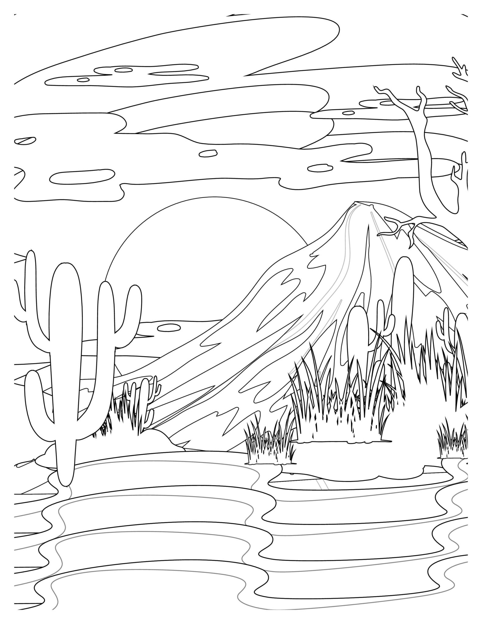 Cactus Oasis Coloring Pages: Desert-Inspired Fun!