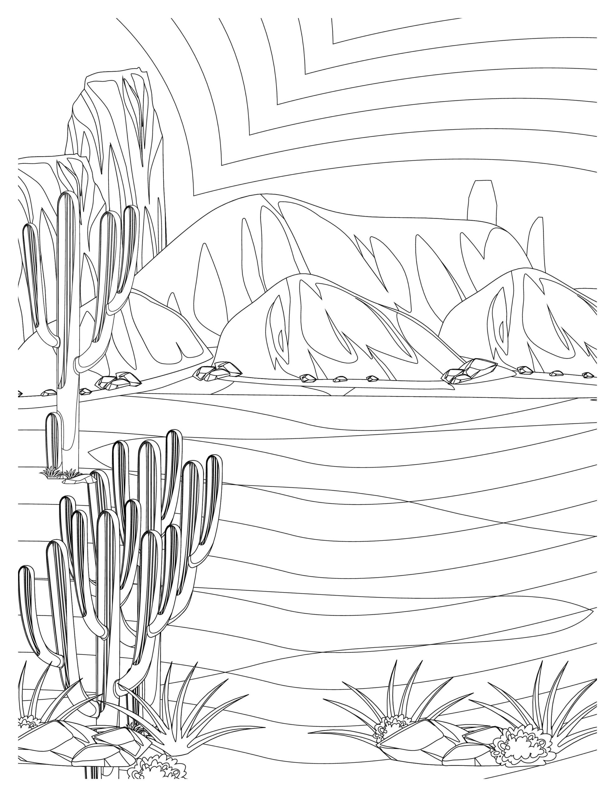 Cactus Oasis Coloring Pages: Desert-Inspired Fun!