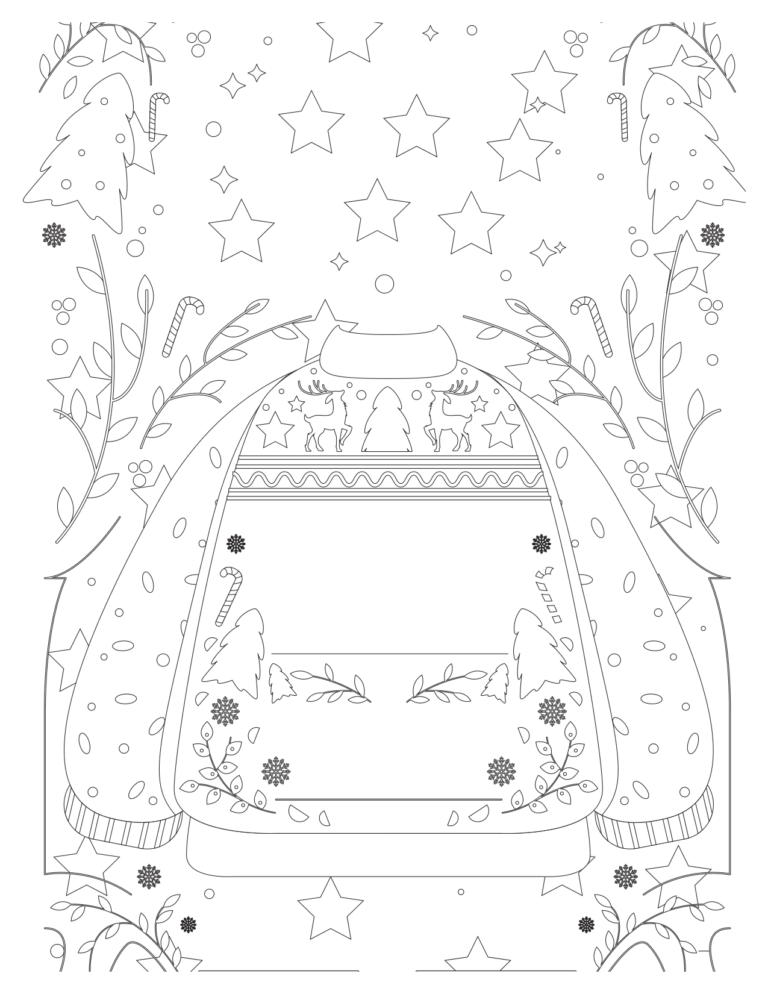 Holiday Sweater Coloring Pages: Relaxing Art Activities