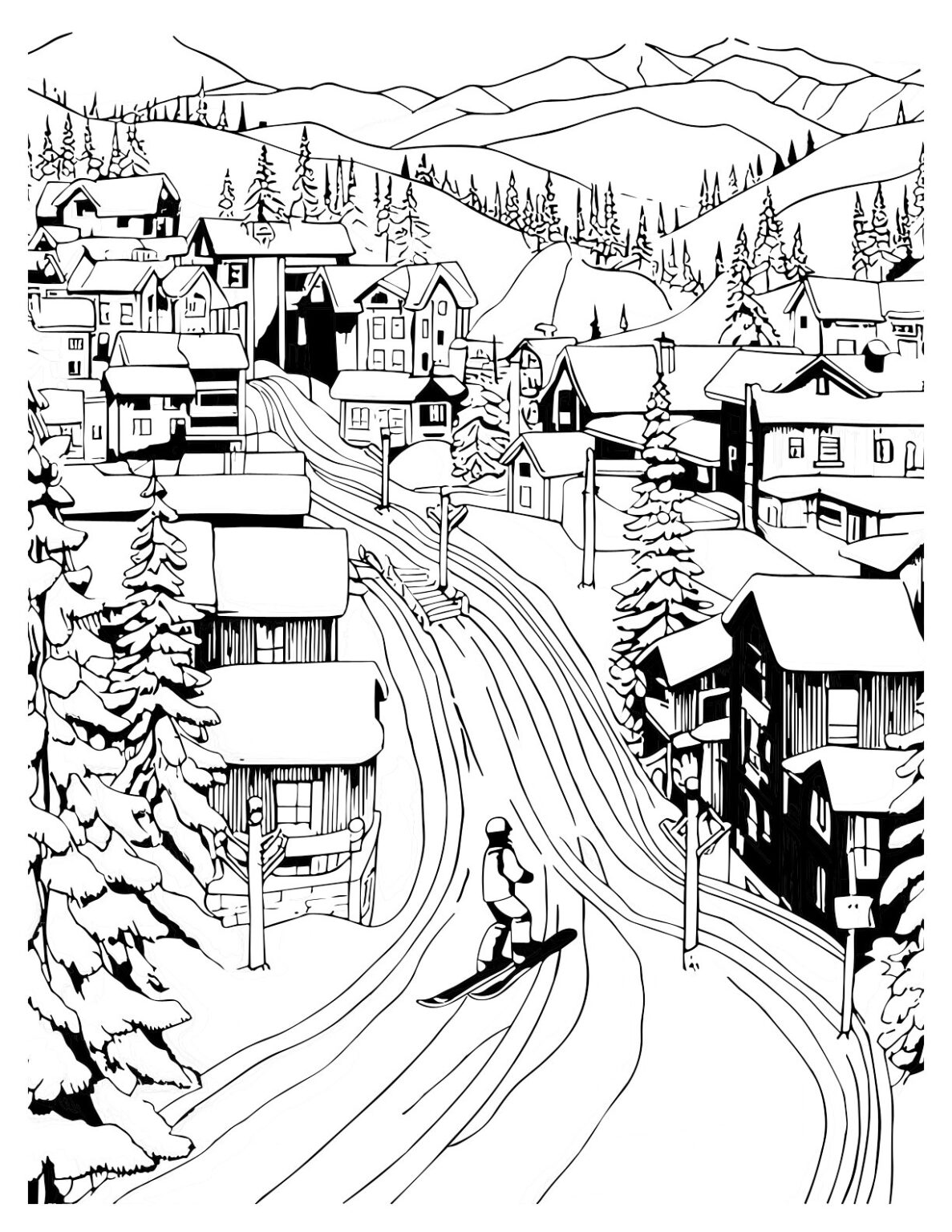 "Winter Solitude Coloring Pages | Chill Out and Color Away!"
