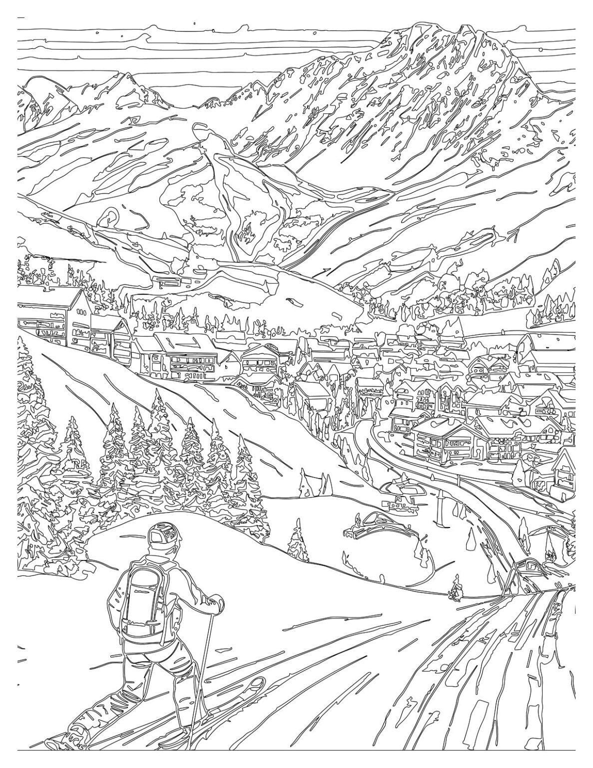"Winter Solitude Coloring Pages | Chill Out and Color Away!"