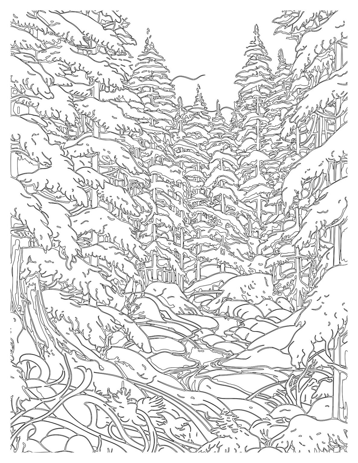 "Winter Solitude Coloring Pages | Chill Out and Color Away!"