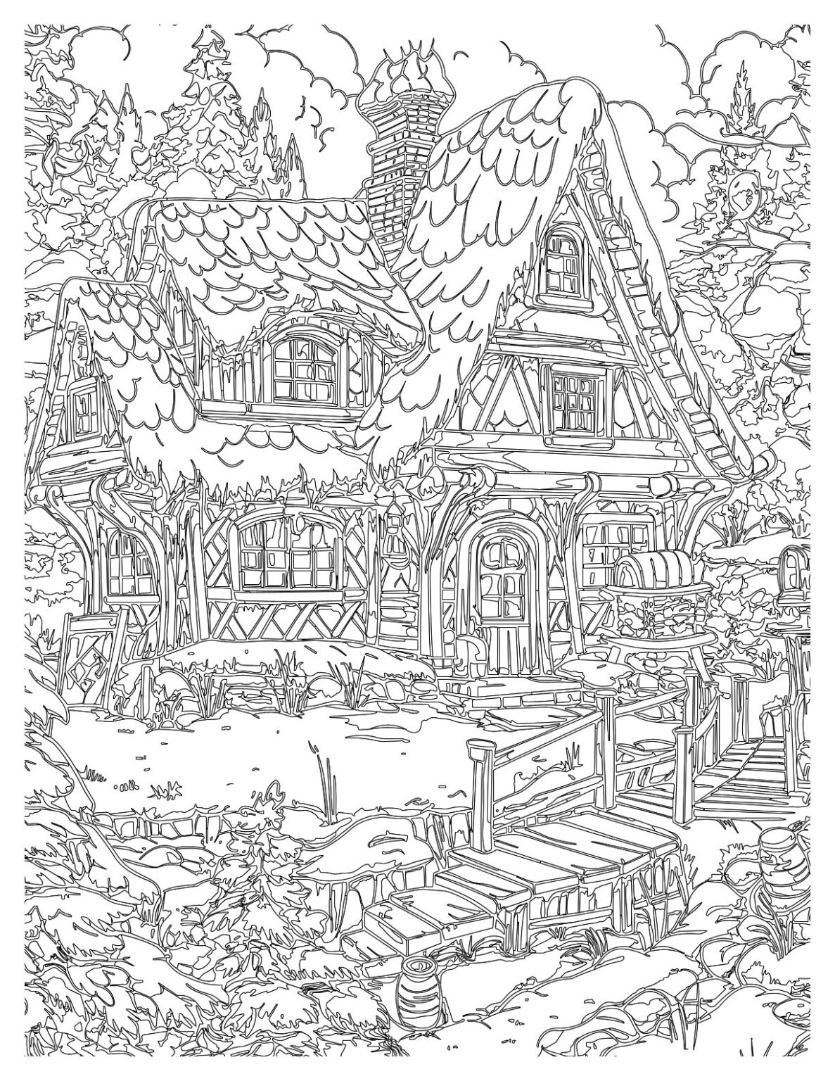 "Winter Solitude Coloring Pages | Chill Out and Color Away!"