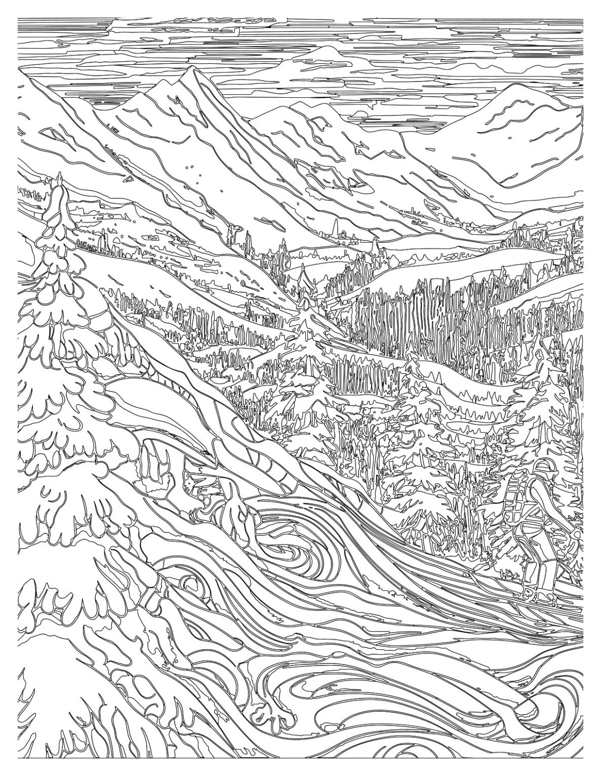 "Winter Solitude Coloring Pages | Chill Out and Color Away!"