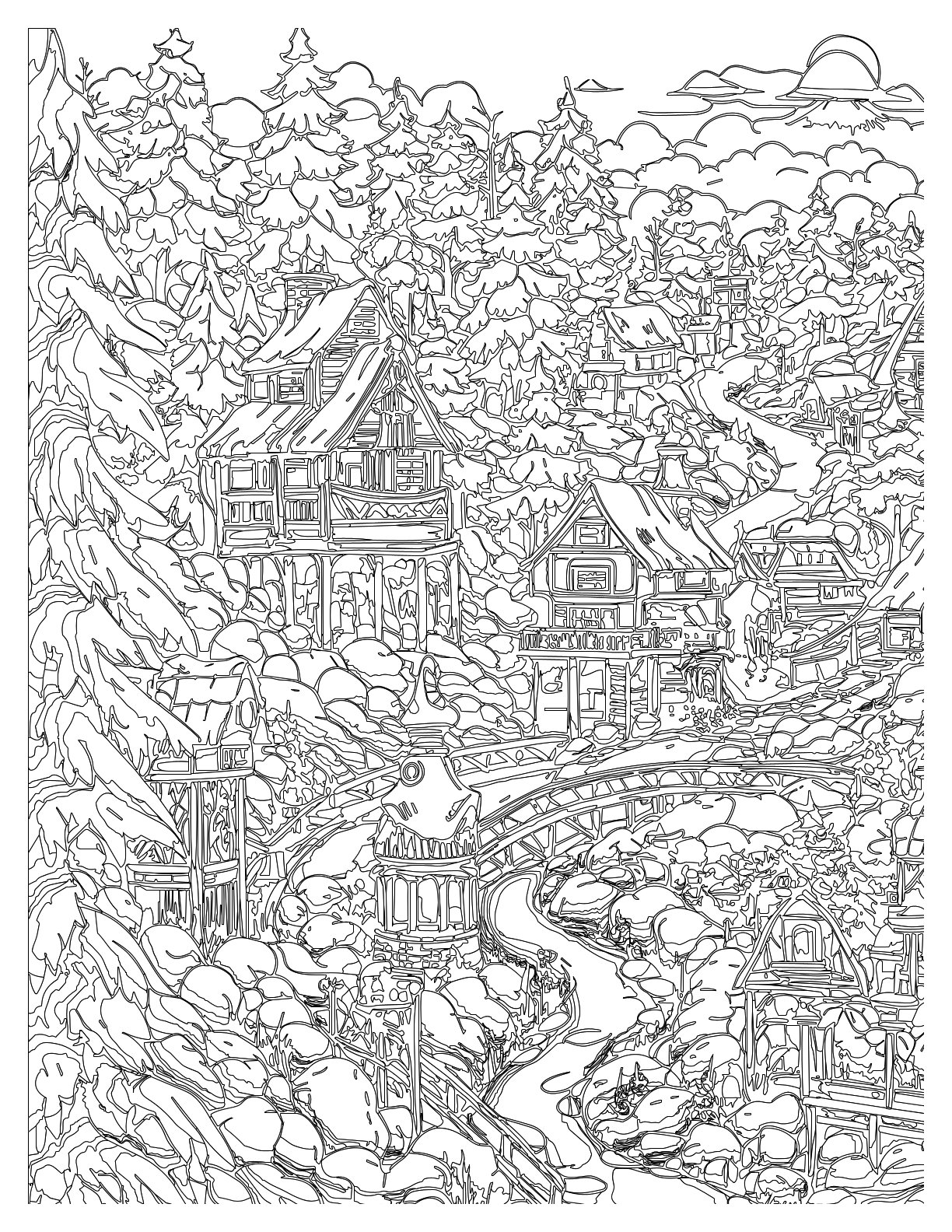 "Winter Solitude Coloring Pages | Chill Out and Color Away!"