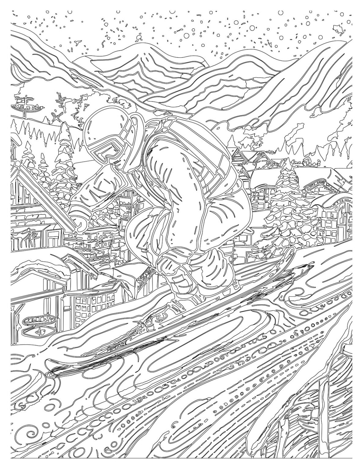 "Winter Solitude Coloring Pages | Chill Out and Color Away!"