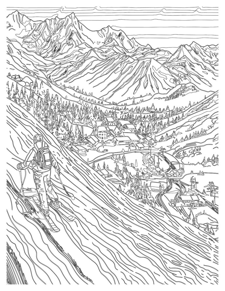 "Winter Solitude Coloring Pages | Chill Out and Color Away!"