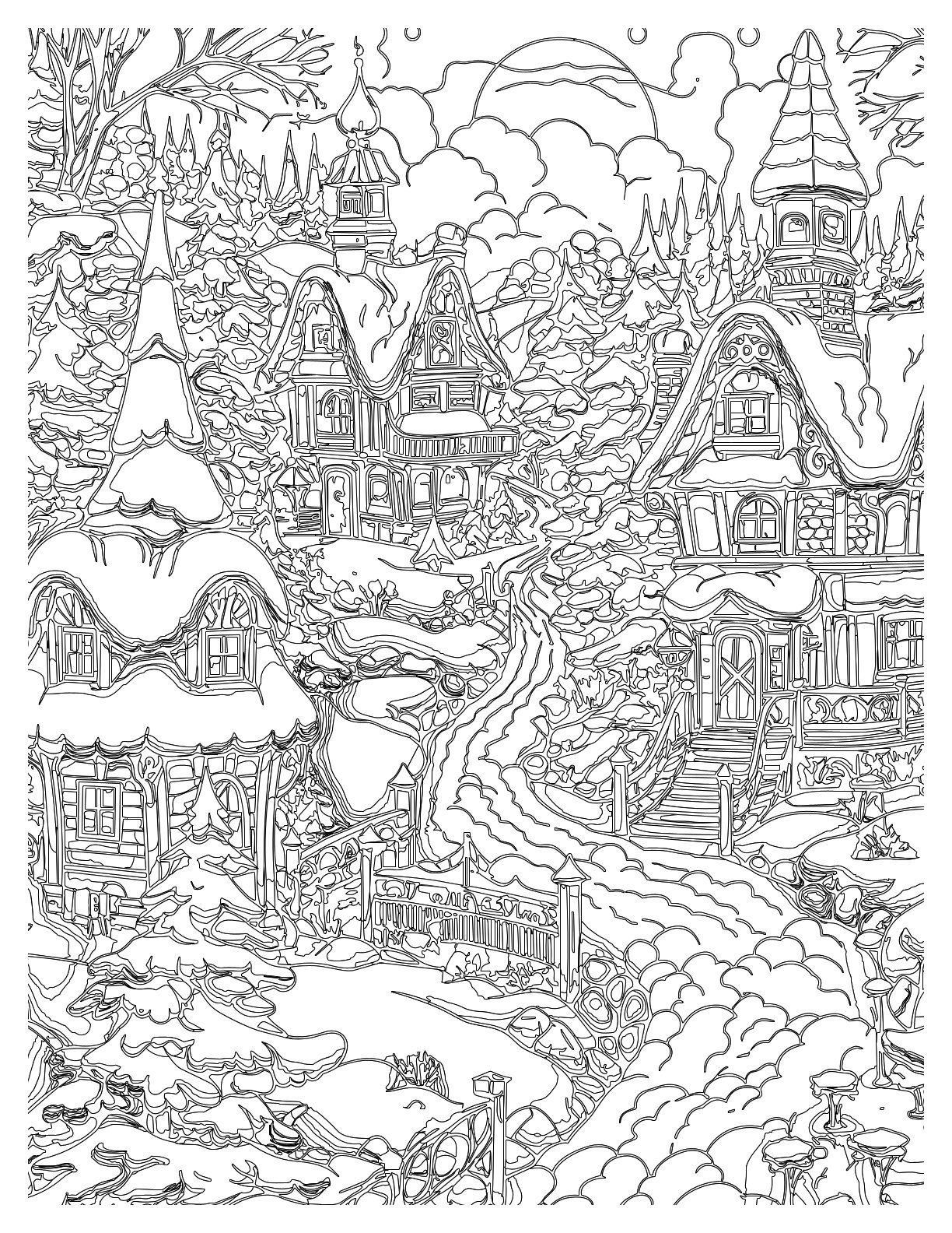 "Winter Solitude Coloring Pages | Chill Out and Color Away!"