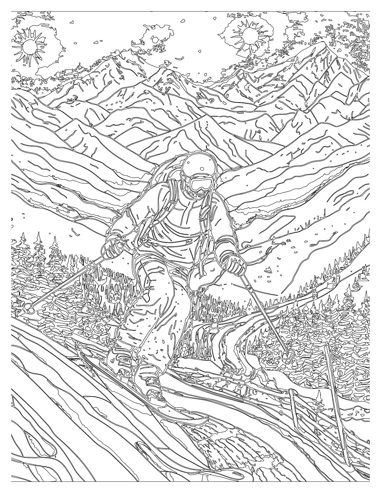 "Winter Solitude Coloring Pages | Chill Out and Color Away!"