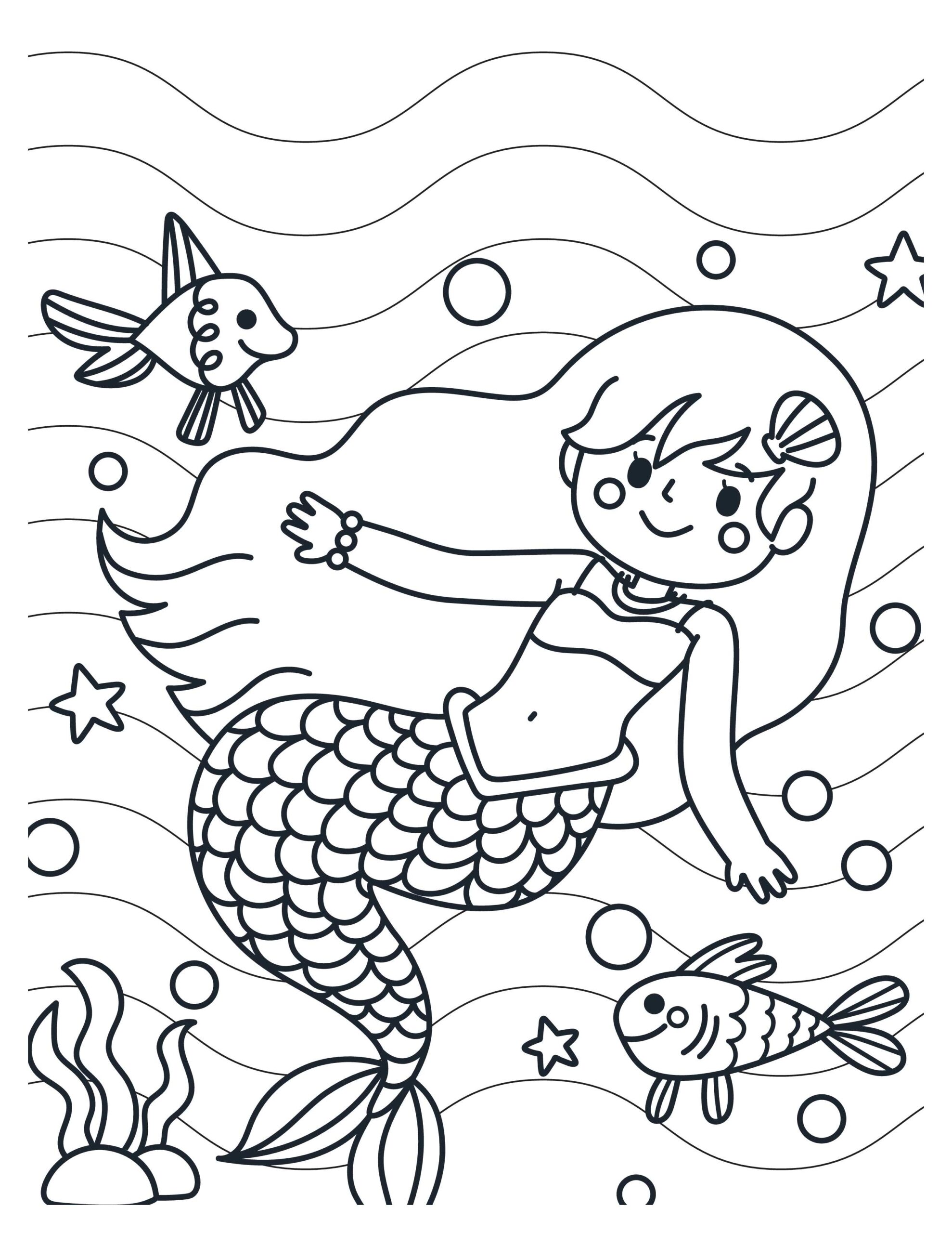 Mermaid Coloring Pages: Underwater Adventures For Kids