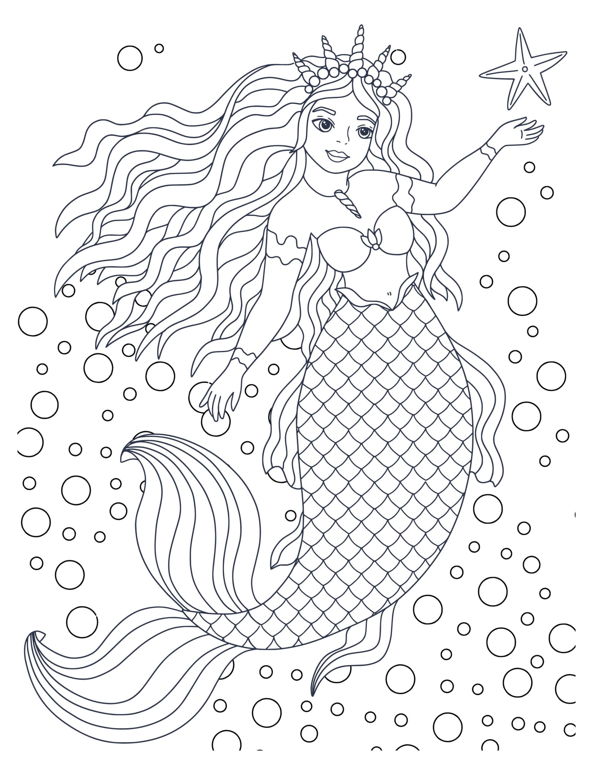 Mermaid Coloring Pages: Underwater Adventures For Kids