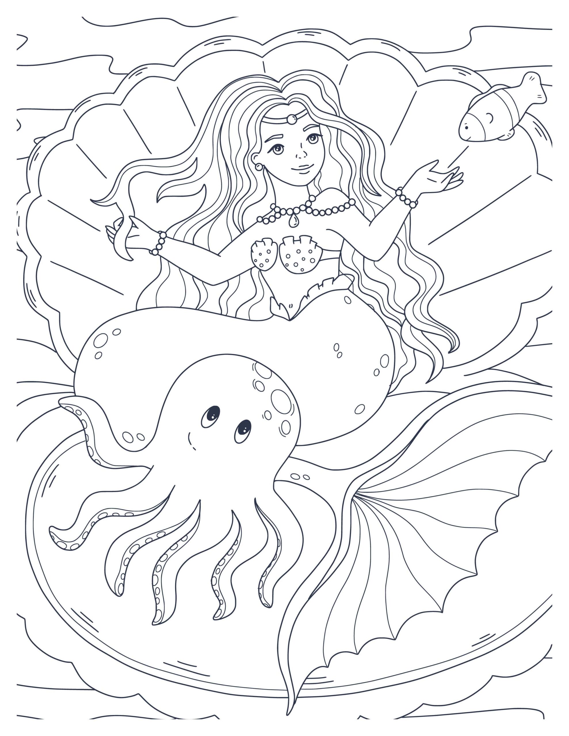 Mermaid Coloring Pages: Underwater Adventures For Kids