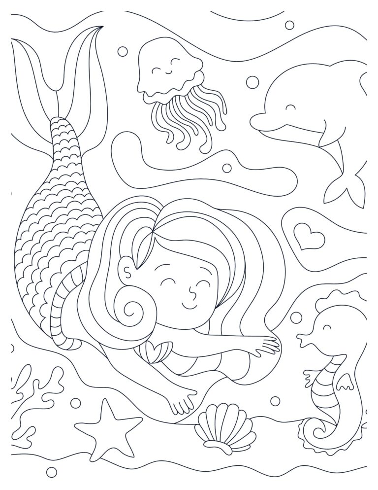 Mermaid Coloring Pages: Underwater Adventures For Kids