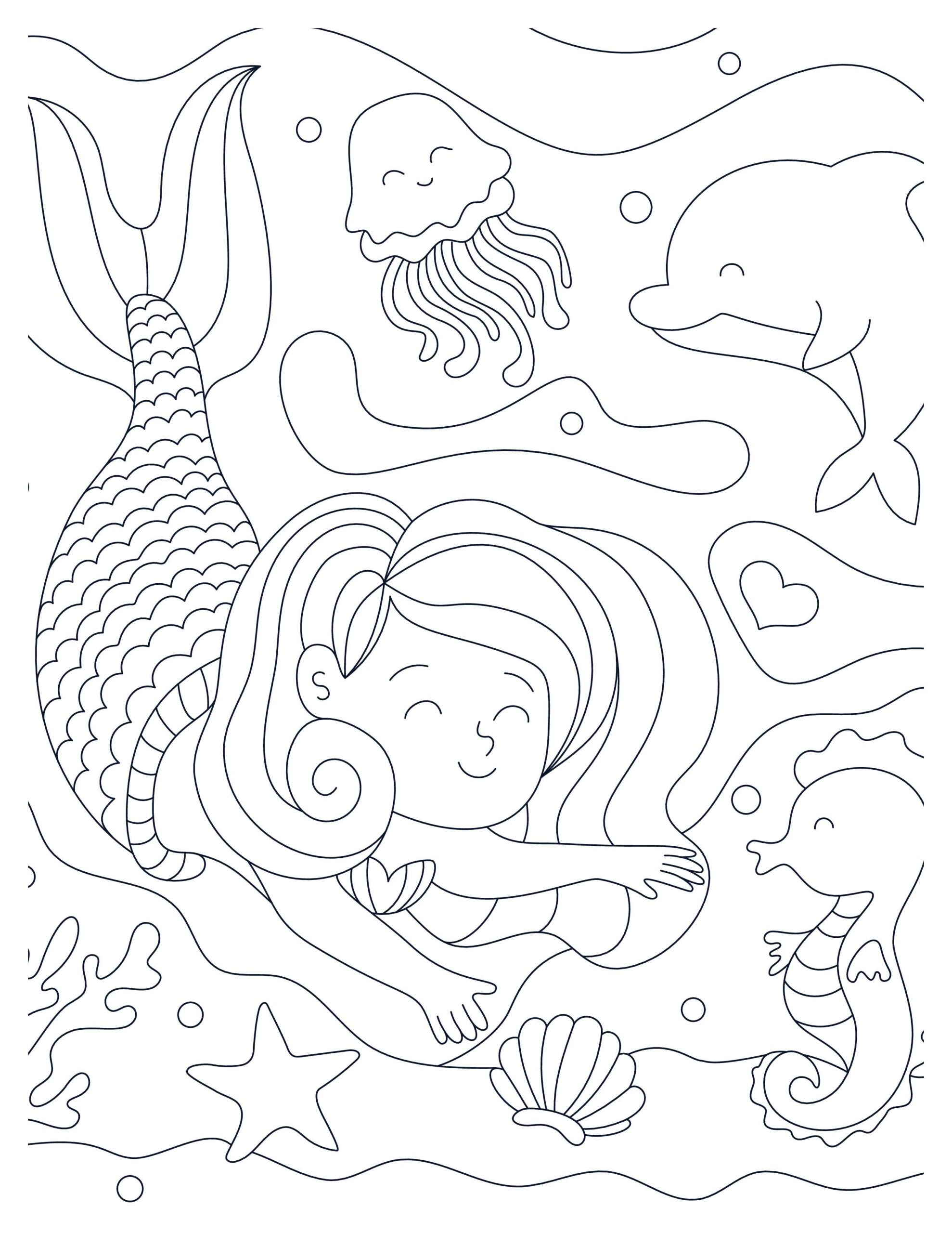 Mermaid Coloring Pages: Underwater Adventures For Kids