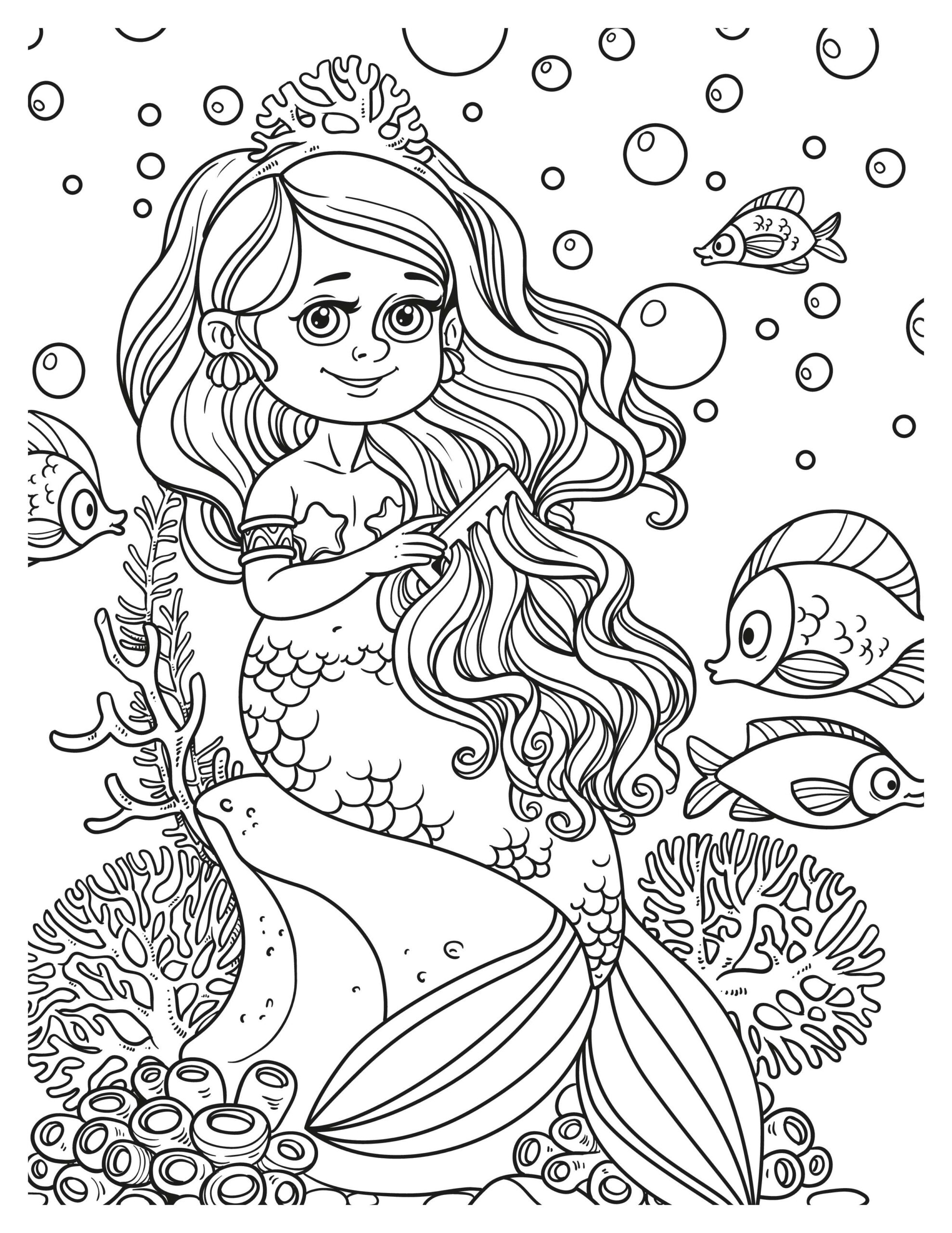 Mermaid Coloring Pages: Underwater Adventures For Kids