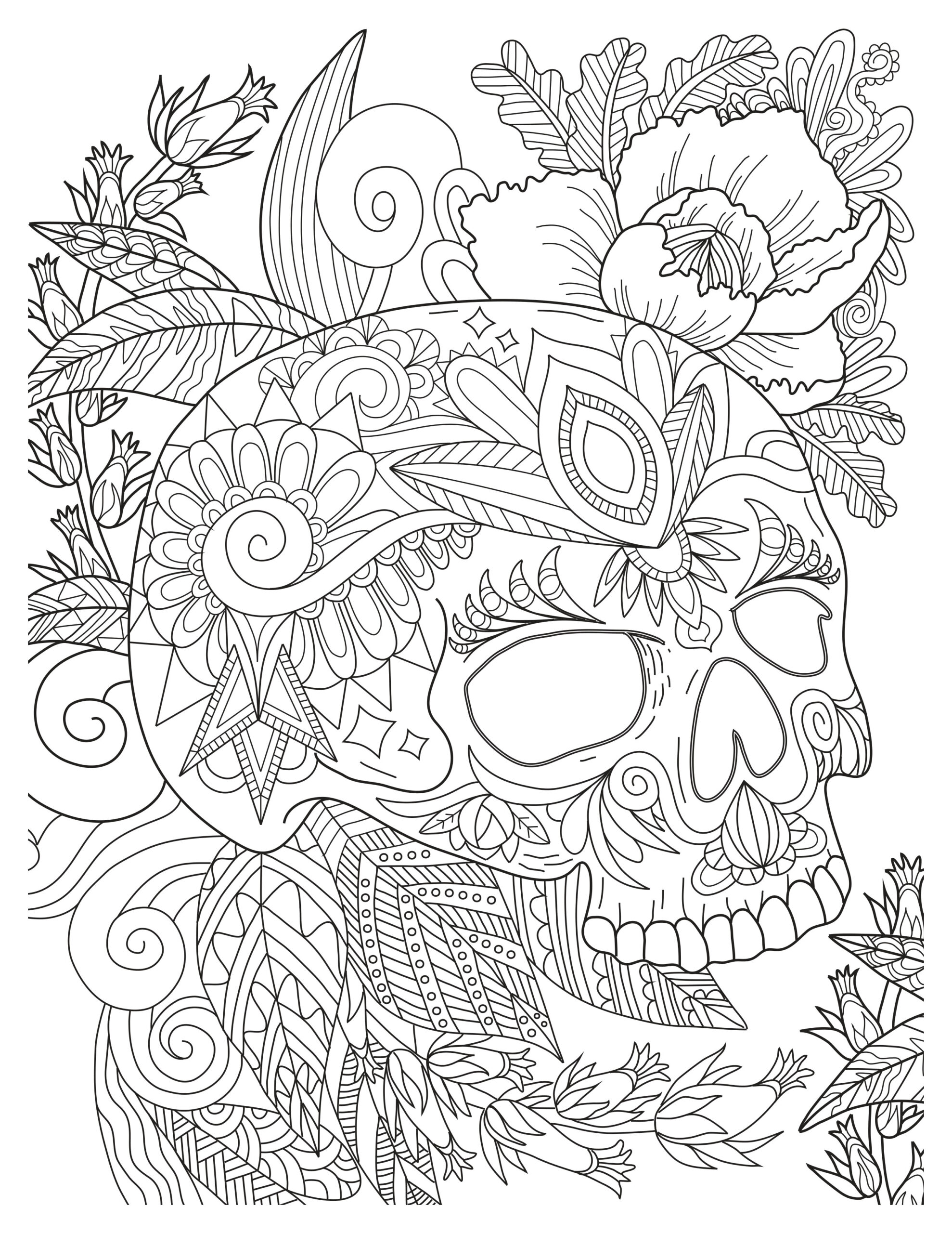 "Skull Coloring Pages: Spooky Fun for All!"