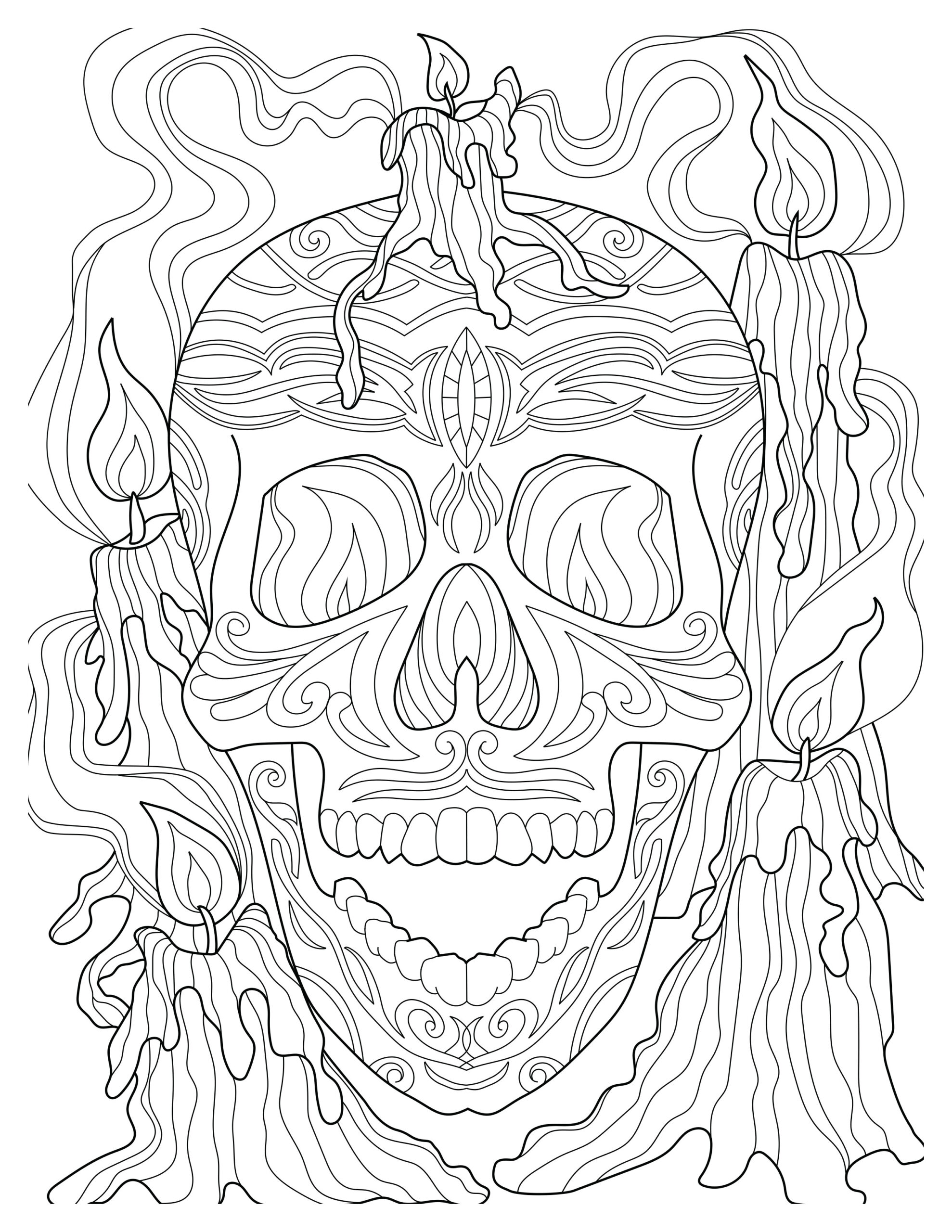 "Skull Coloring Pages: Spooky Fun for All!"