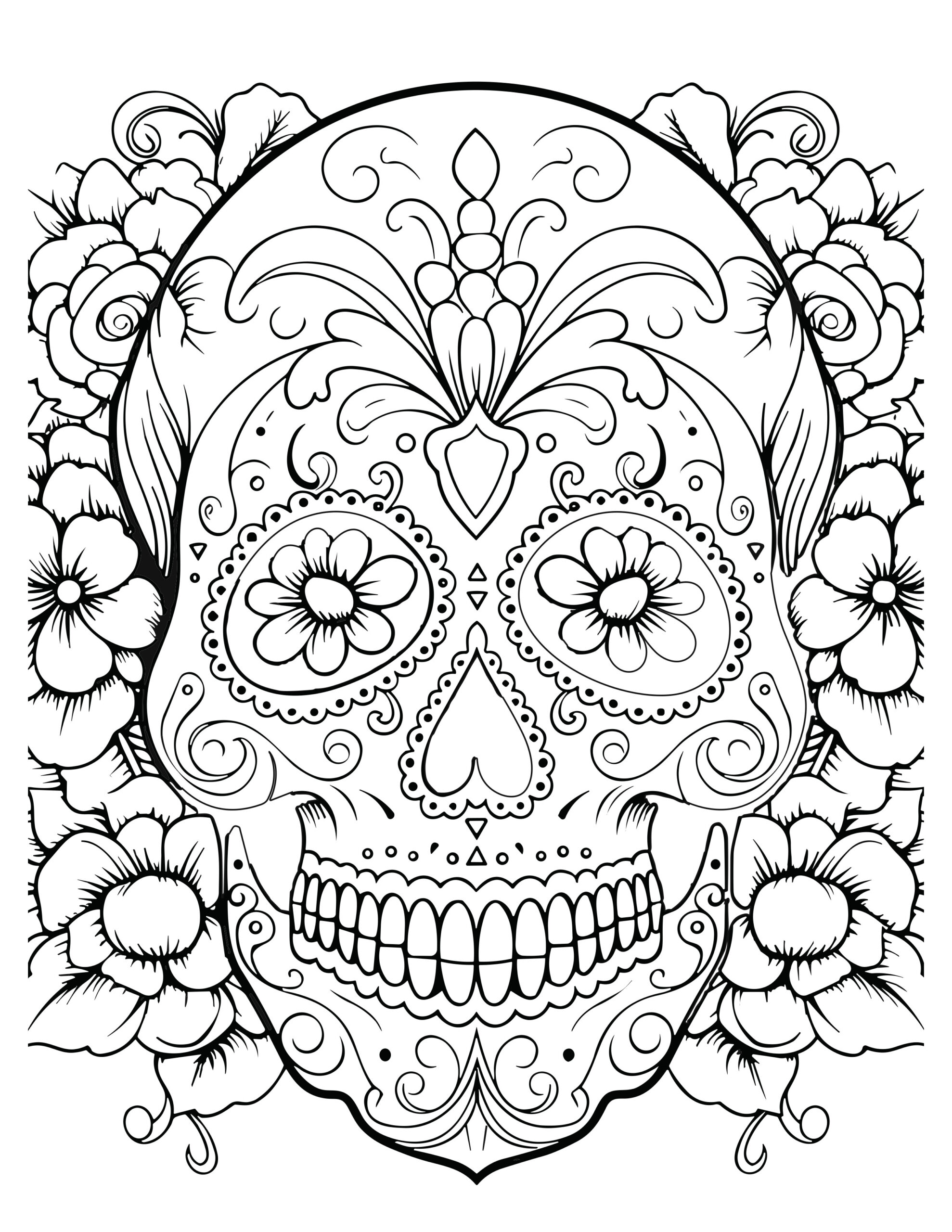 "Skull Coloring Pages: Spooky Fun for All!"