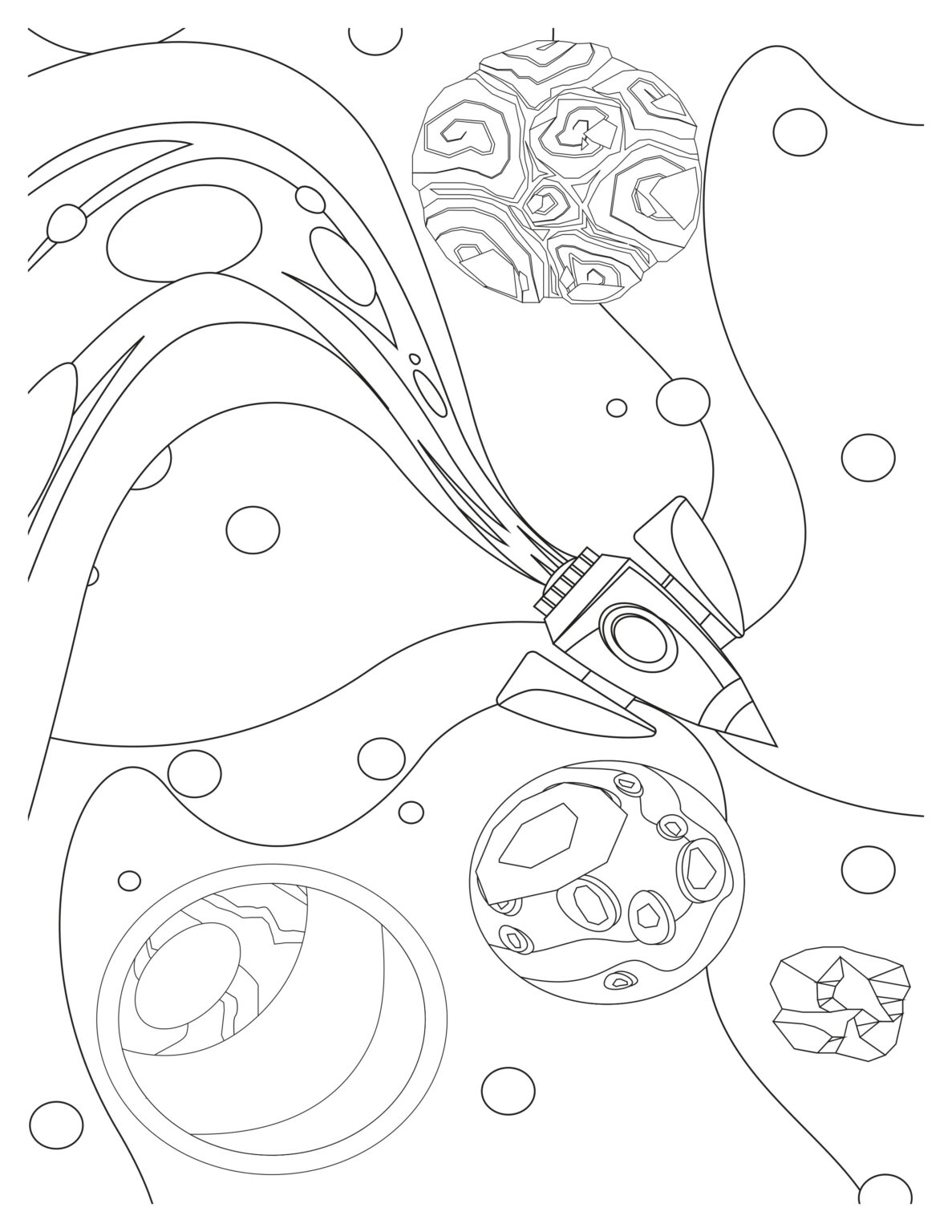 Abstract Cosmos Coloring Pages | Unlock Your Imagination