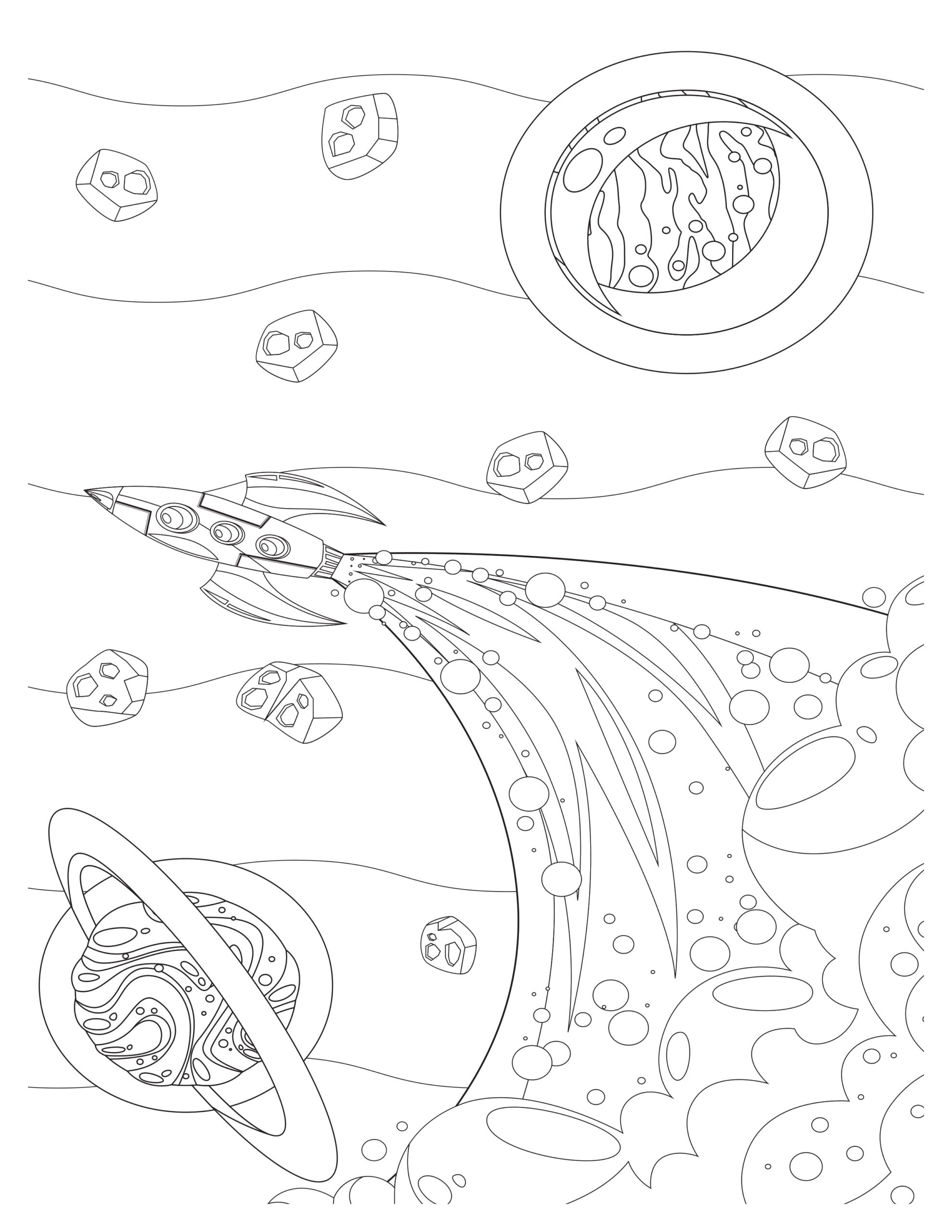 Abstract Cosmos Coloring Pages | Unlock Your Imagination