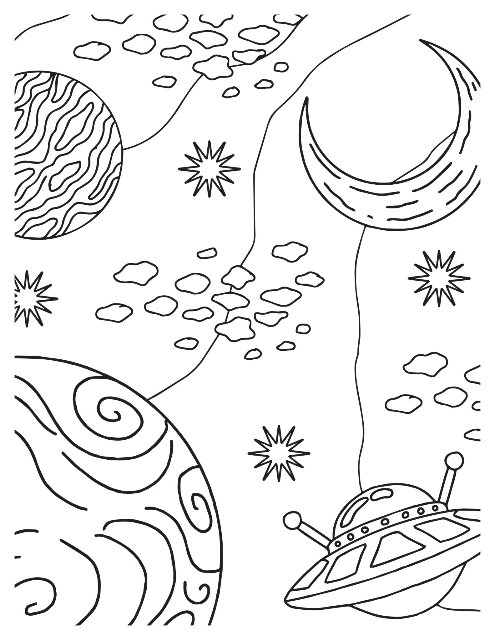 Abstract Cosmos Coloring Pages | Unlock Your Imagination