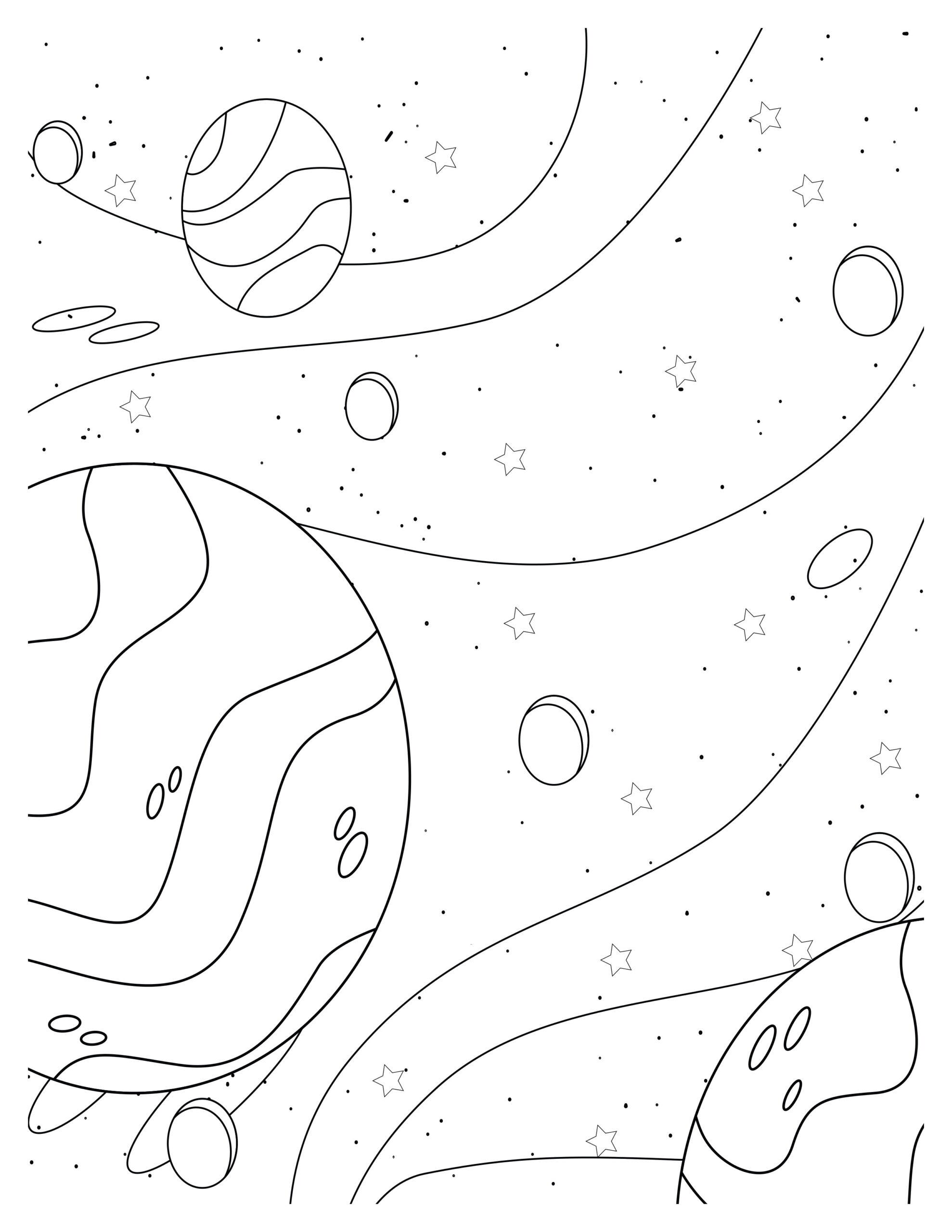 Abstract Cosmos Coloring Pages | Unlock Your Imagination