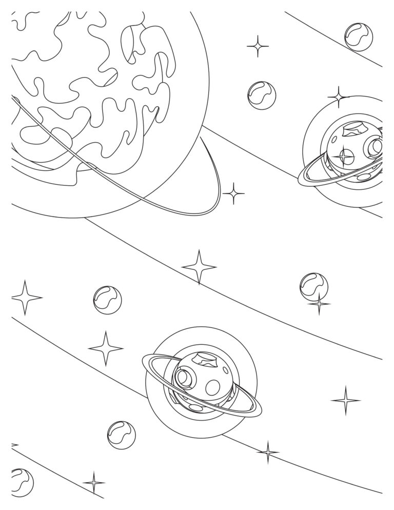 Abstract Cosmos Coloring Pages | Unlock Your Imagination