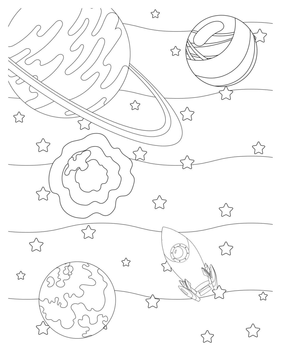 Abstract Cosmos Coloring Pages | Unlock Your Imagination