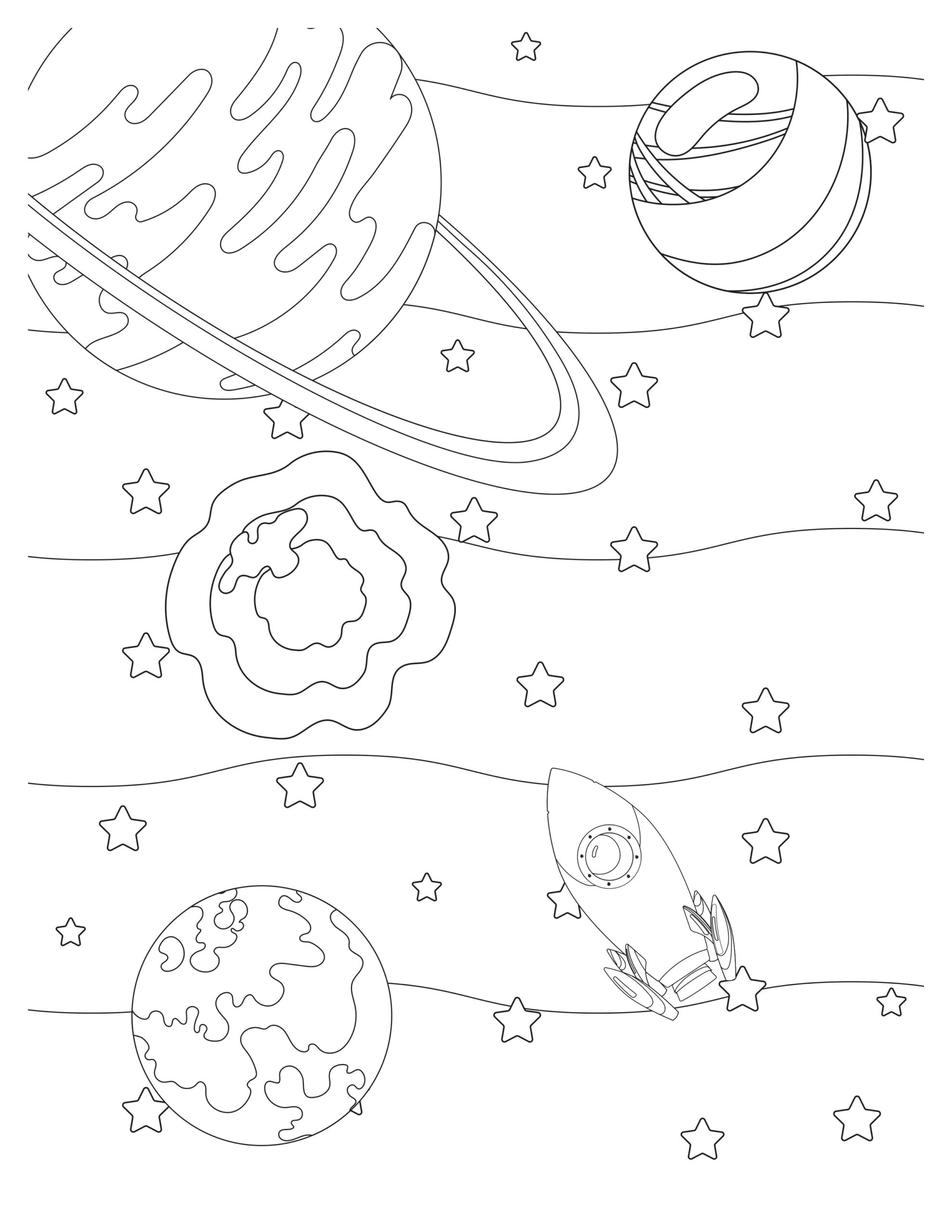 Abstract Cosmos Coloring Pages | Unlock Your Imagination