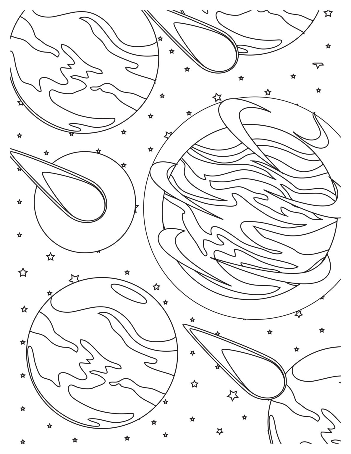 Abstract Cosmos Coloring Pages | Unlock Your Imagination