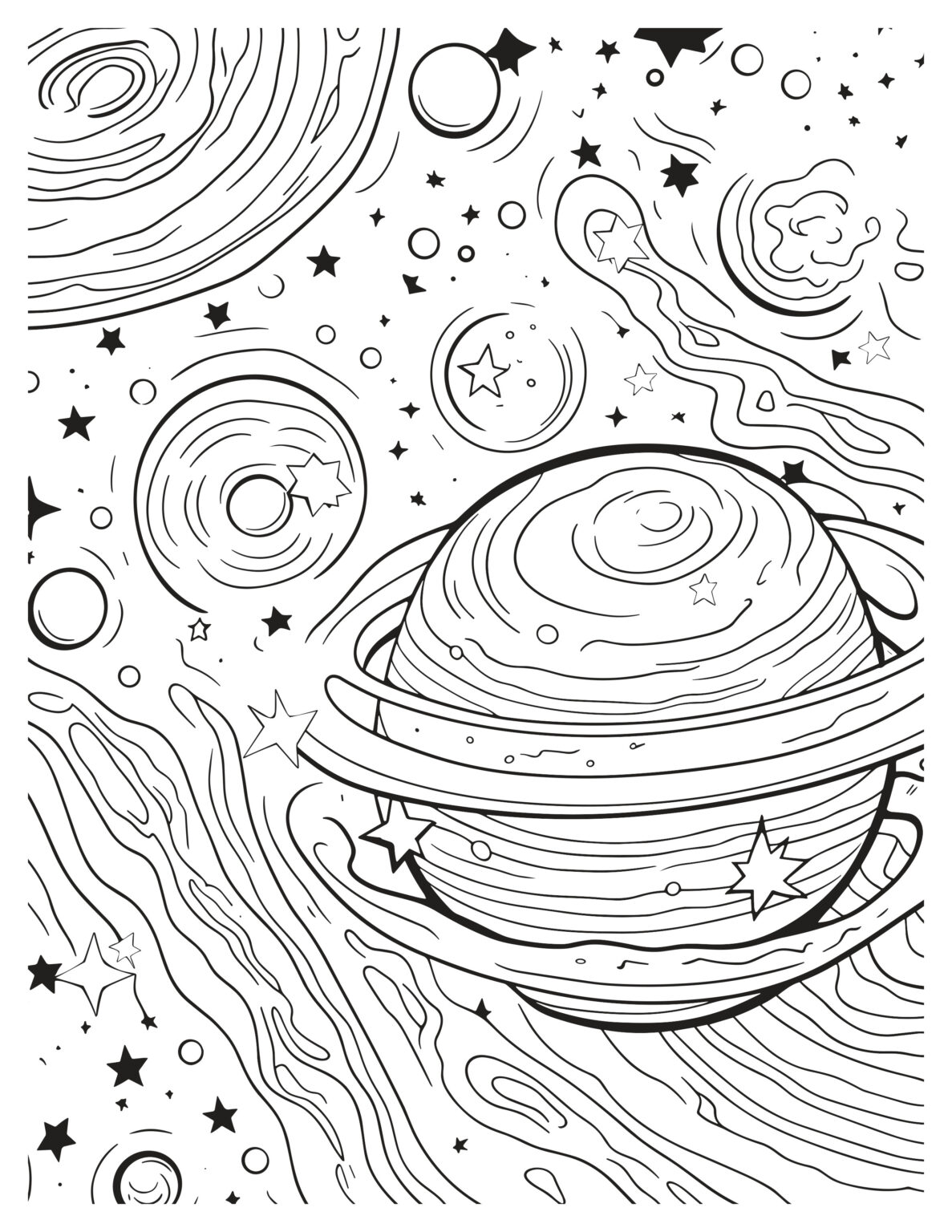 Abstract Cosmos Coloring Pages | Unlock Your Imagination