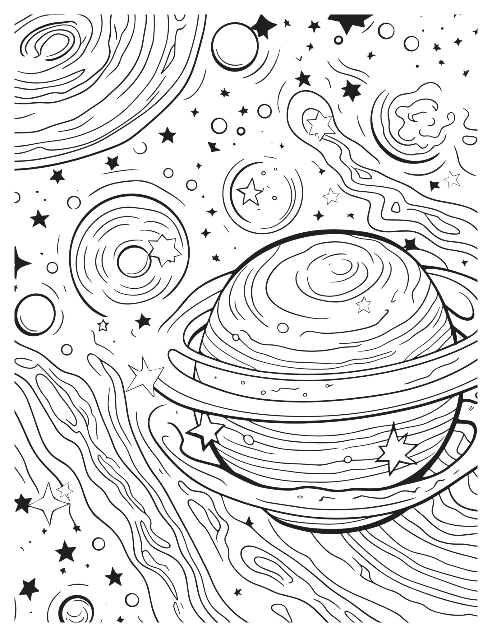 Abstract Cosmos Coloring Pages | Unlock Your Imagination