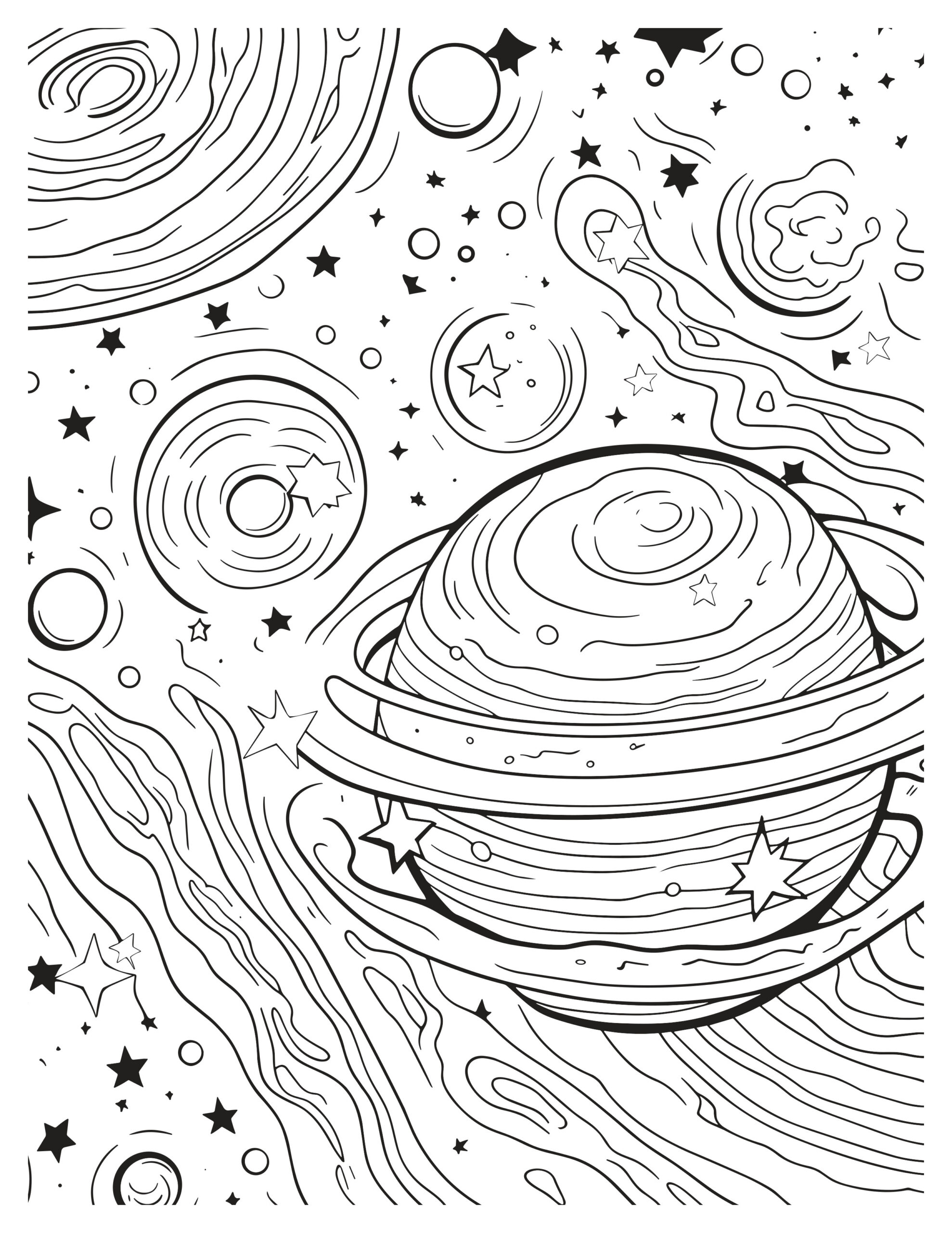 Abstract Cosmos Coloring Pages | Unlock Your Imagination