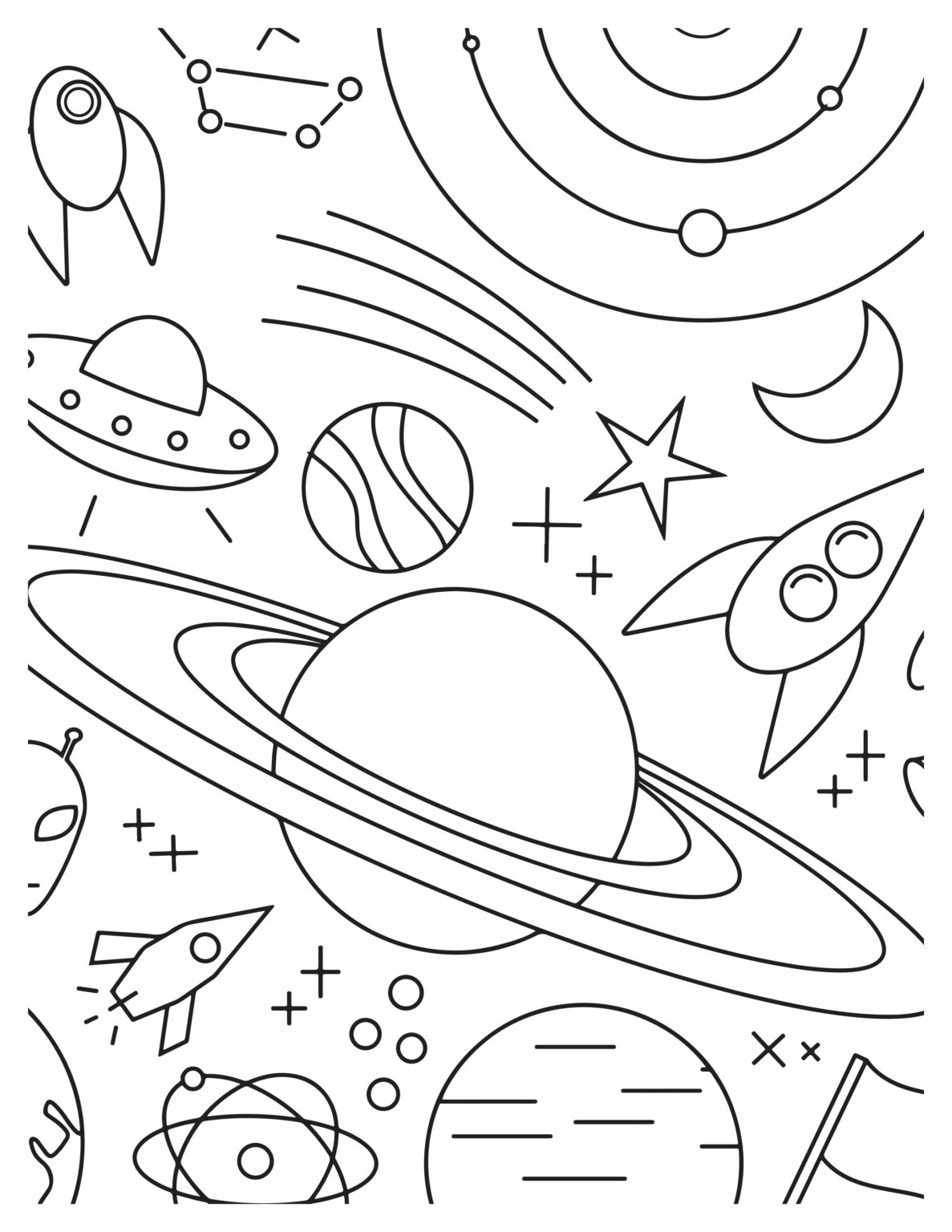Abstract Cosmos Coloring Pages | Unlock Your Imagination