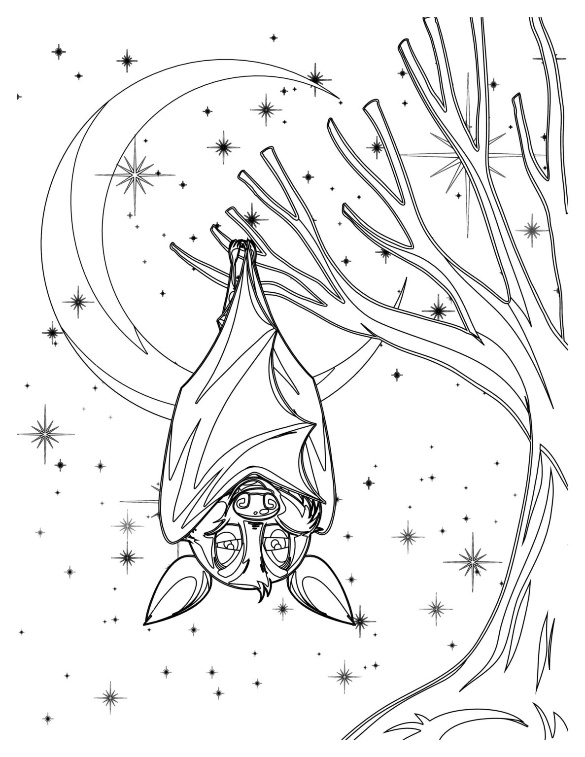 Moonlight Enchantment Coloring Pages: Magical Nightscapes